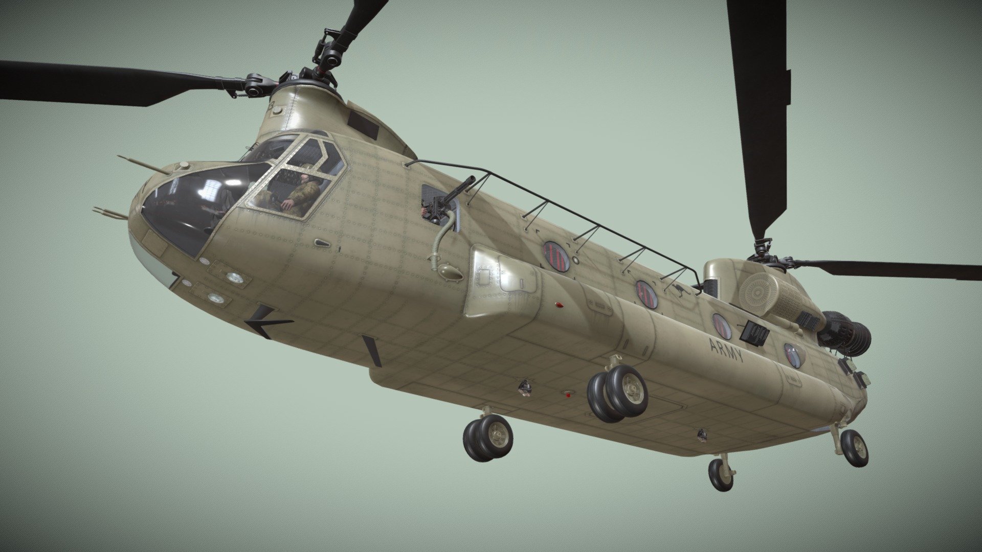 CH-47F Chinook Australian Army Basic Animation - Buy Royalty Free 3D ...