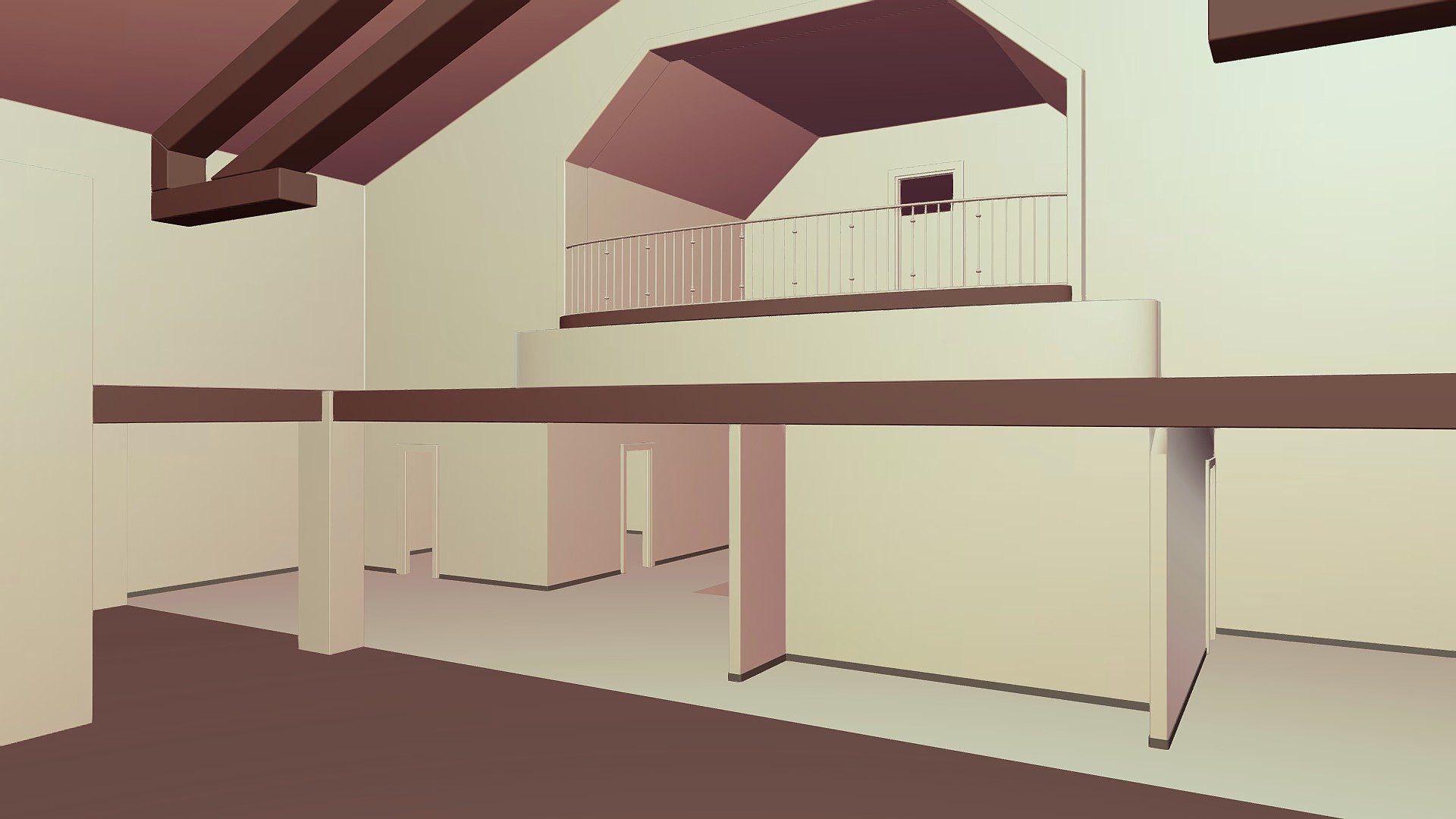House Interior Empty Free 3D model - Download Free 3D model by ...