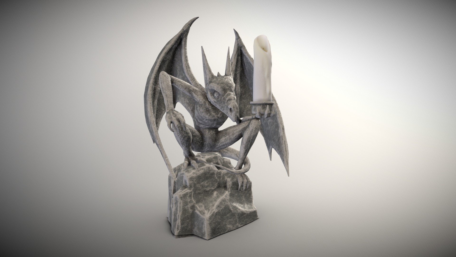 gargoyle and candle - Buy Royalty Free 3D model by JB3D (@taz83 ...
