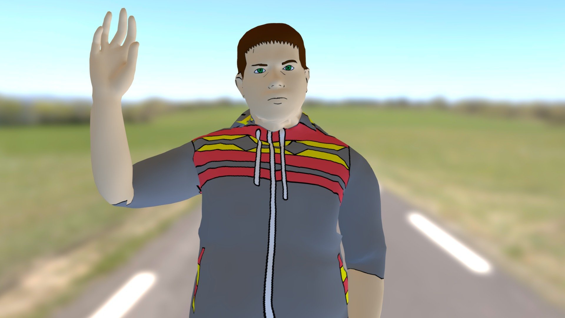 rida sidi ben ali anime 3d Waving - Download Free 3D model by Rida.Sidi ...