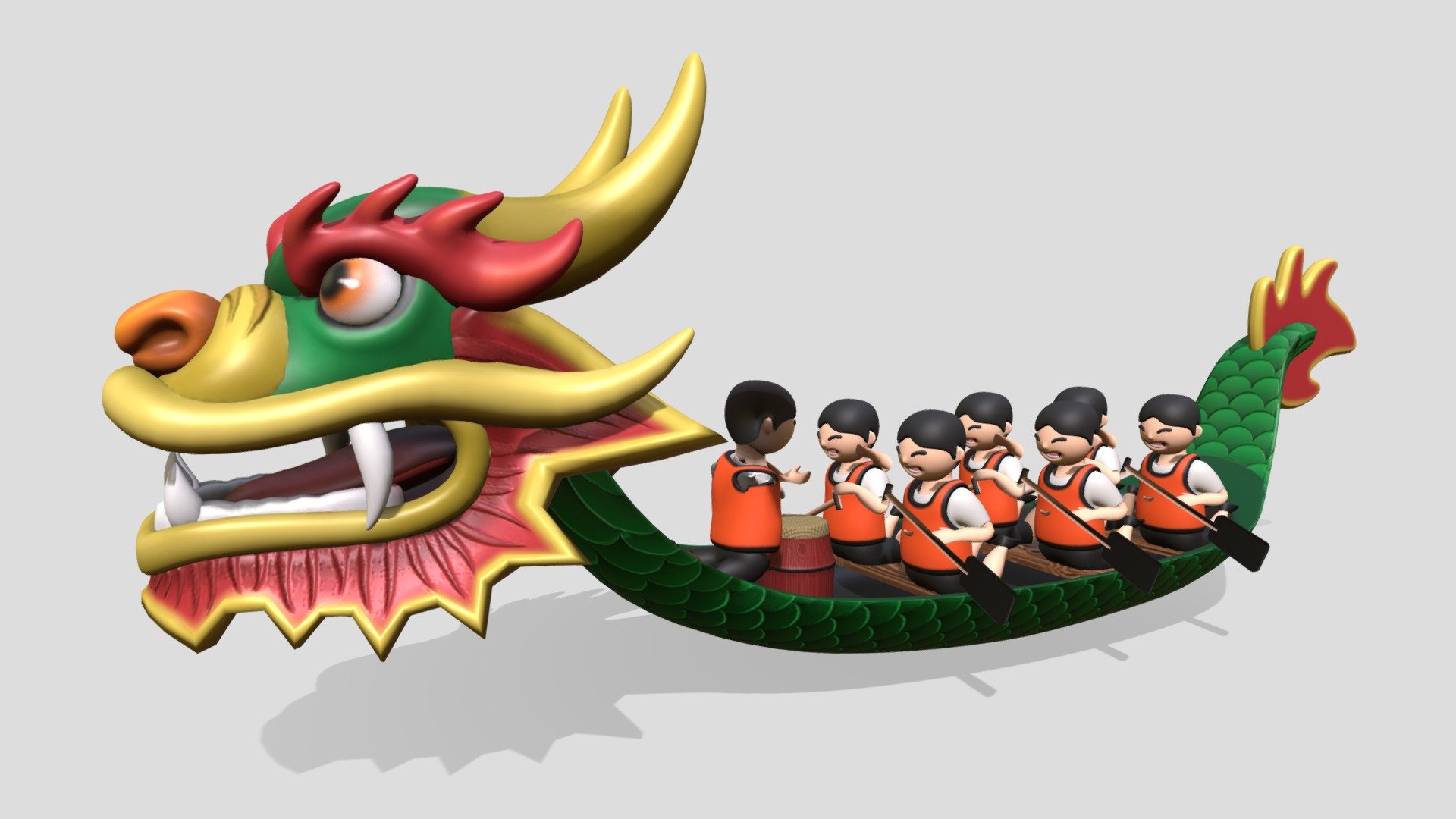 Dragon Boat - 3D model by STB-TC [25c2fa7] - Sketchfab