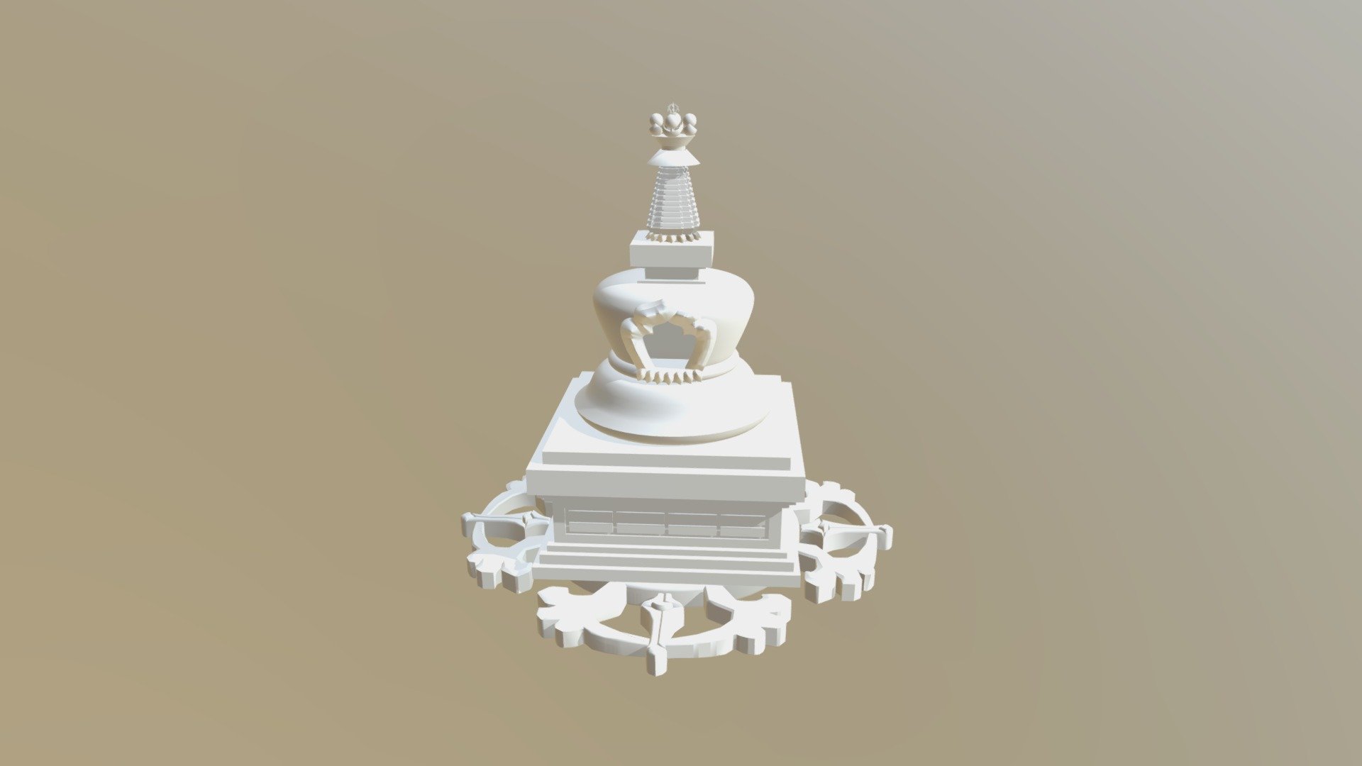 Stupa 05 - 3D model by migmartsering [25c5a6f] - Sketchfab