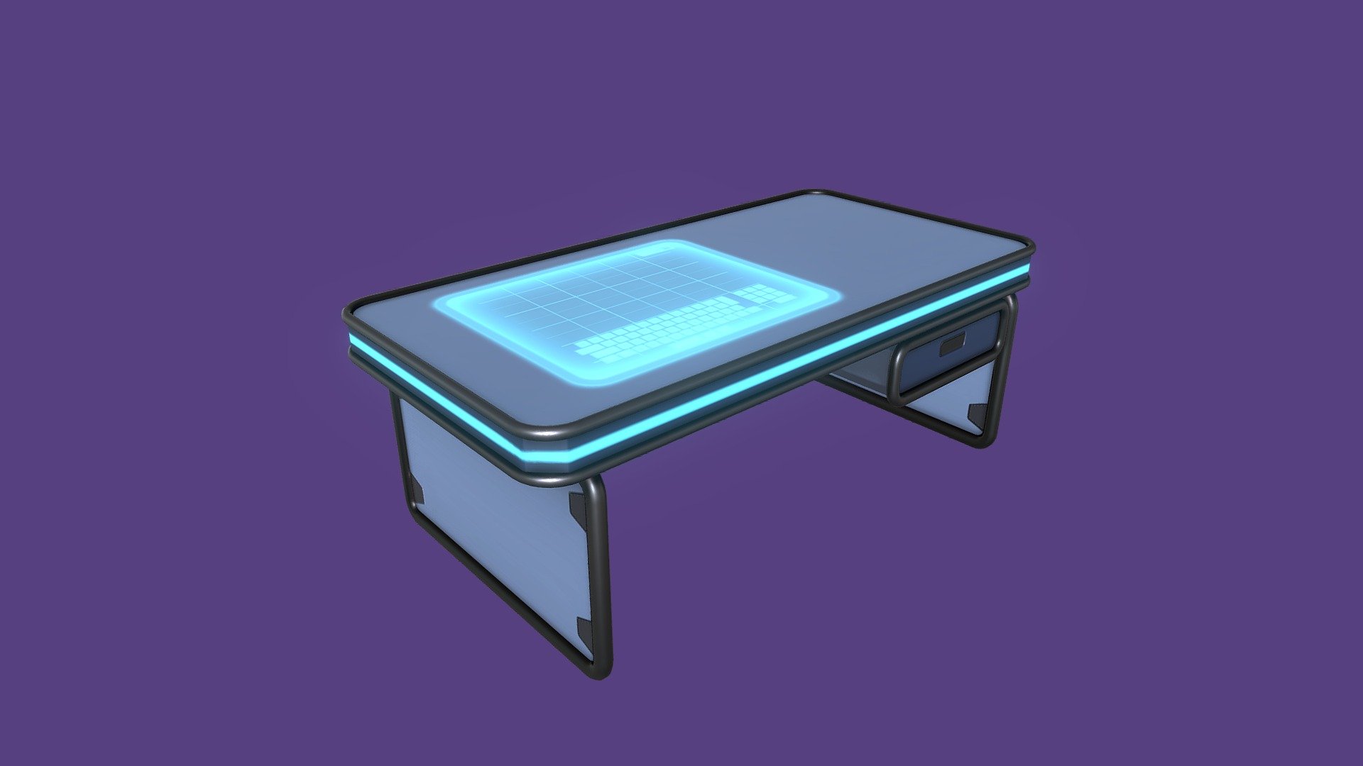 Futuristic Workspace: Holo-Desk - 3D model by Alex Andreu ...