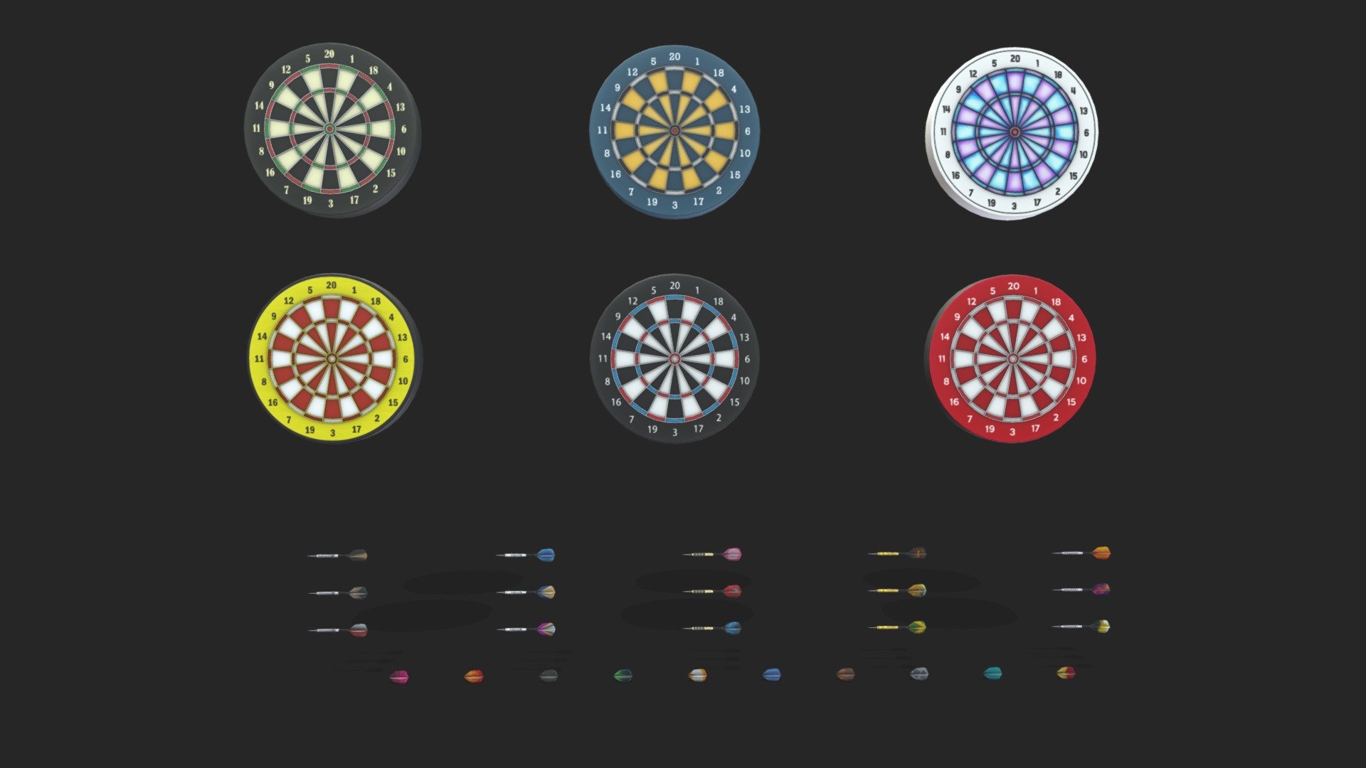 Dart Game Game Assets3D Pack - Buy Royalty Free 3D model by ...
