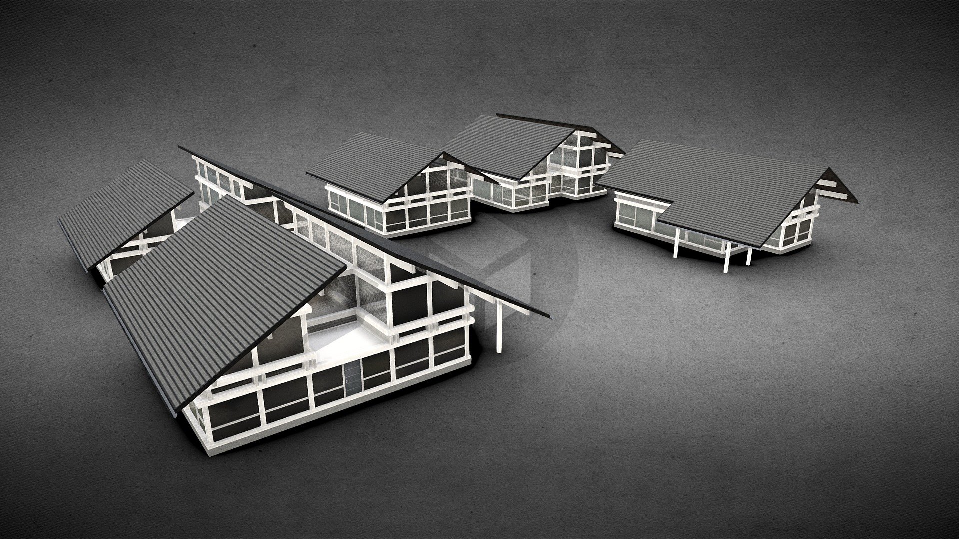 Wood Structure House Design - Buy Royalty Free 3D model by luminou_CS ...