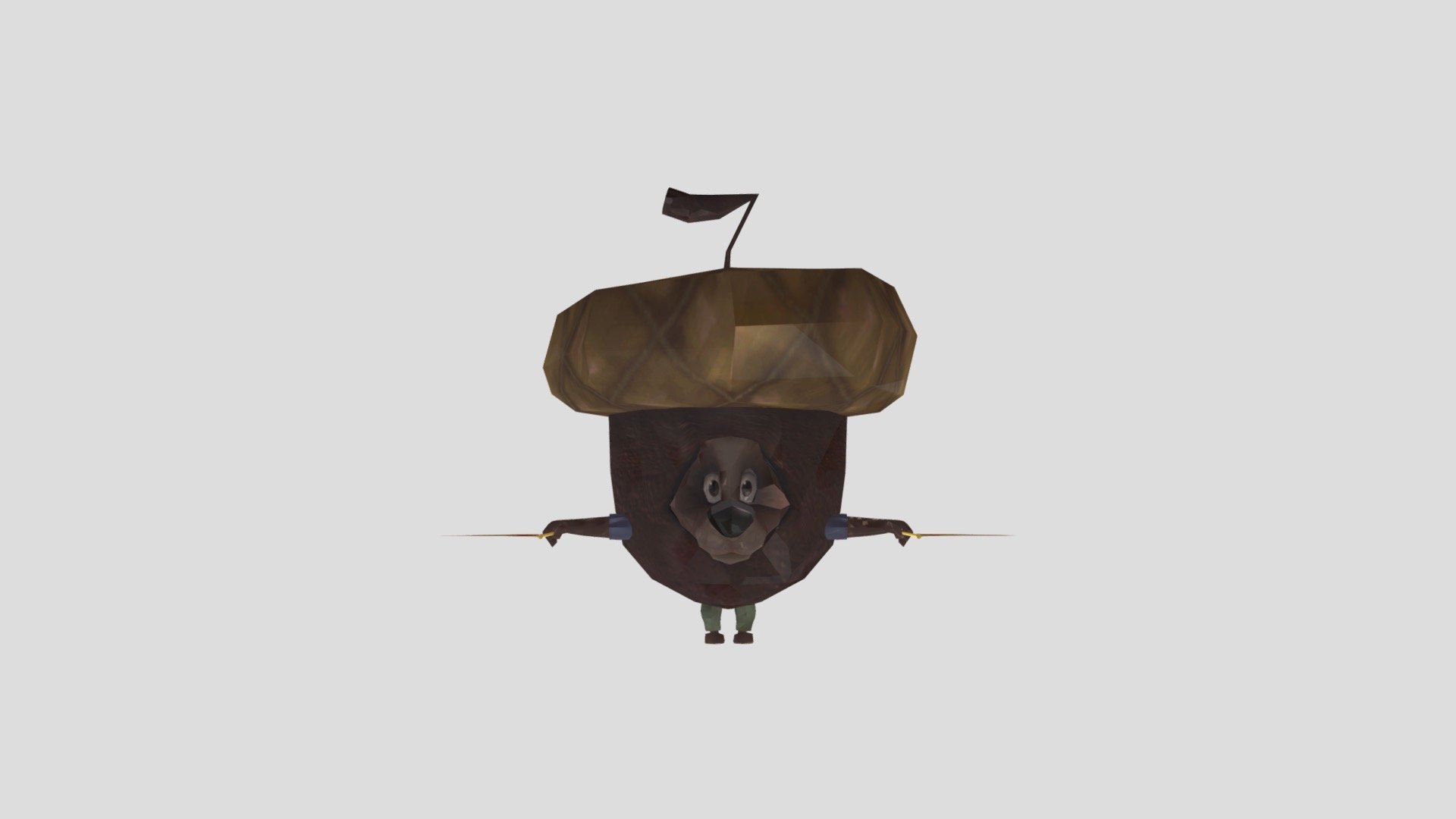 acorn mascot - Download Free 3D model by Klye Ahj Jhag (@rombin ...