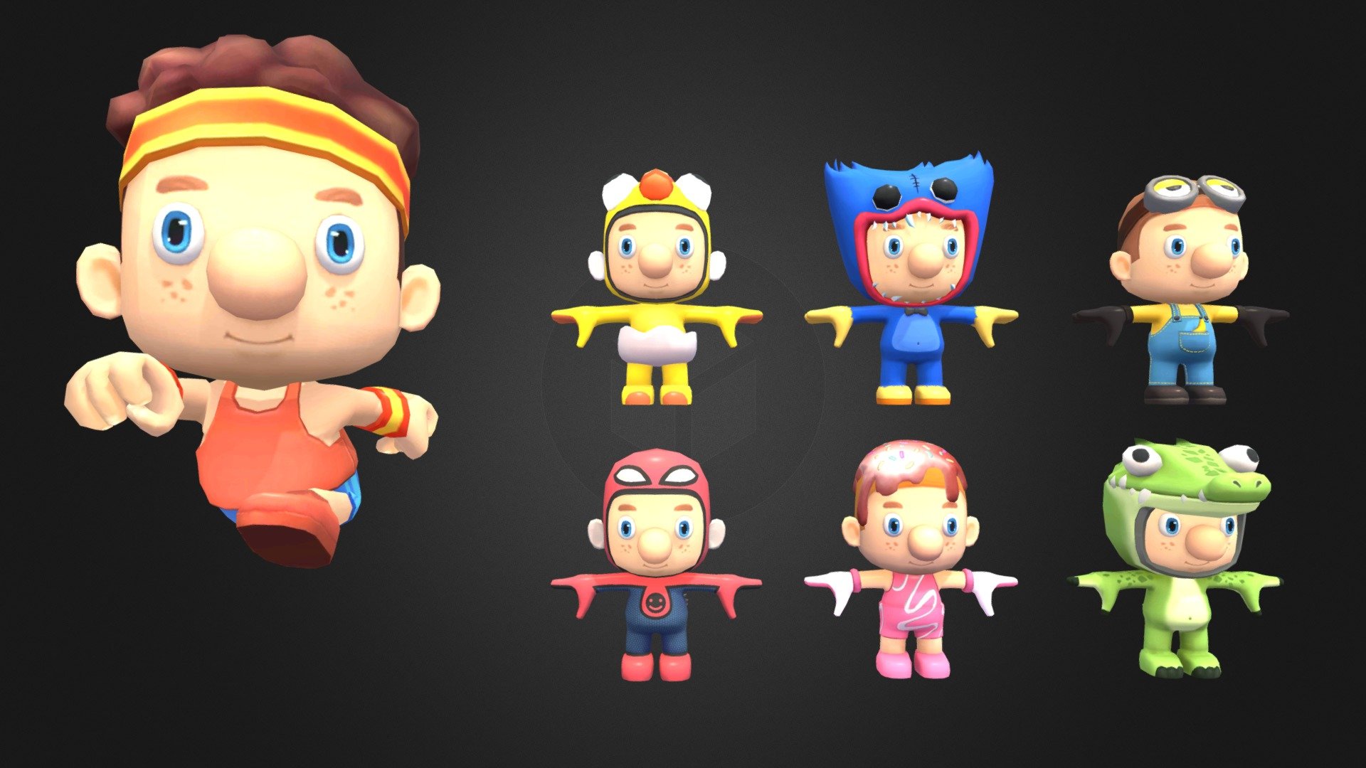 Low Poly Characters Pack - Buy Royalty Free 3D model by NextLevelModels ...