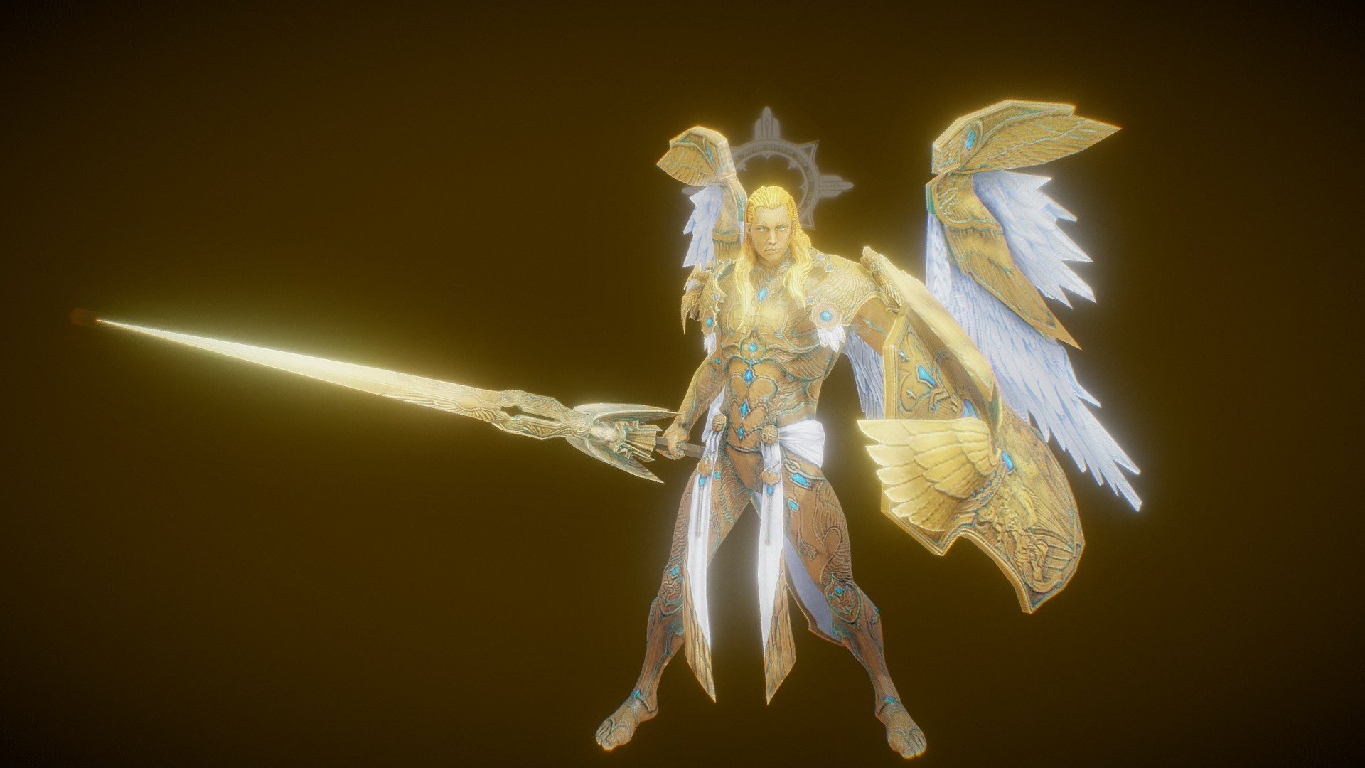 Golden angel - Buy Royalty Free 3D model by Luna Studio (@StudioLuna ...