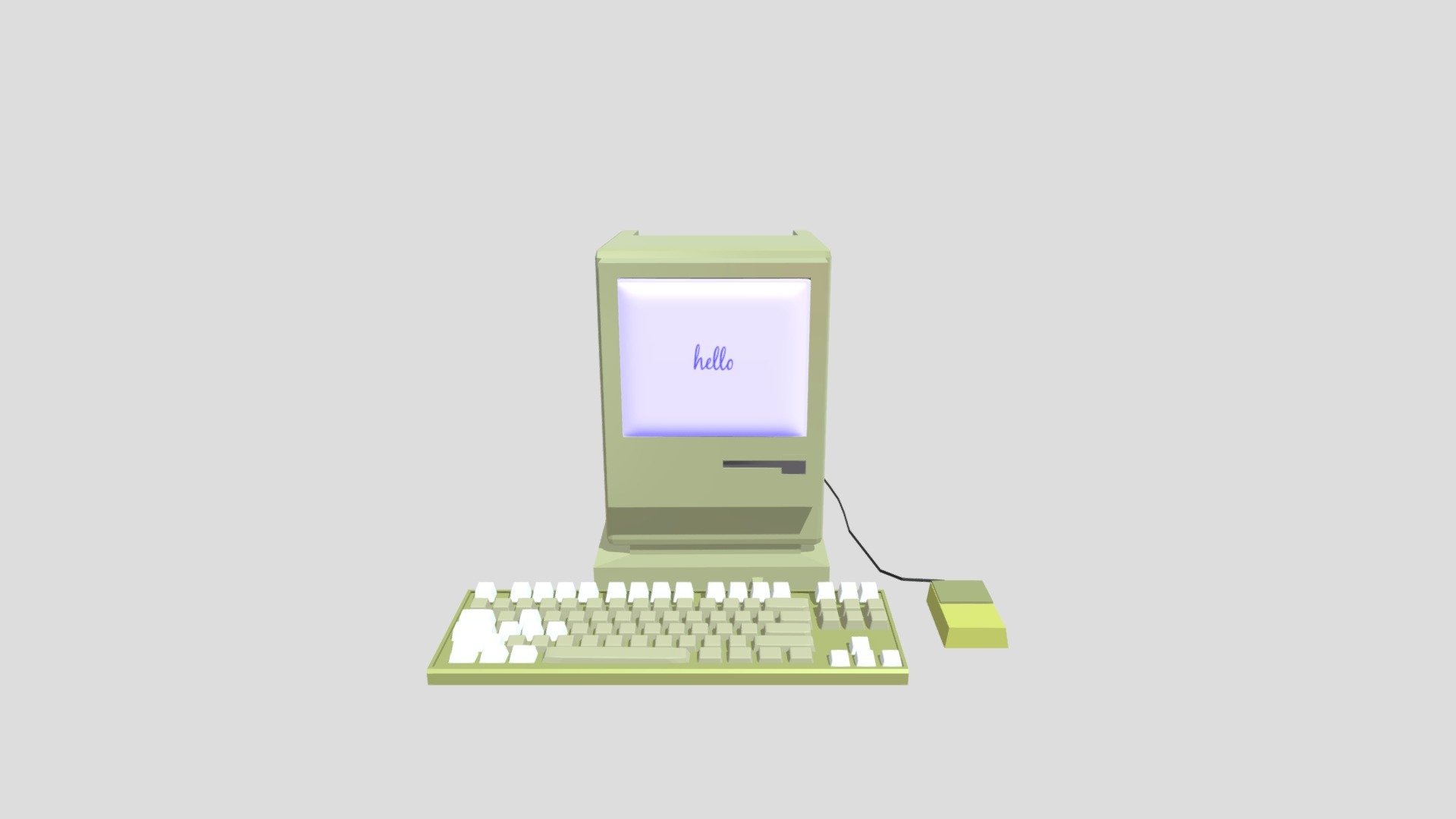 Retro Computer Apple low poly - Download Free 3D model by levb039008 ...