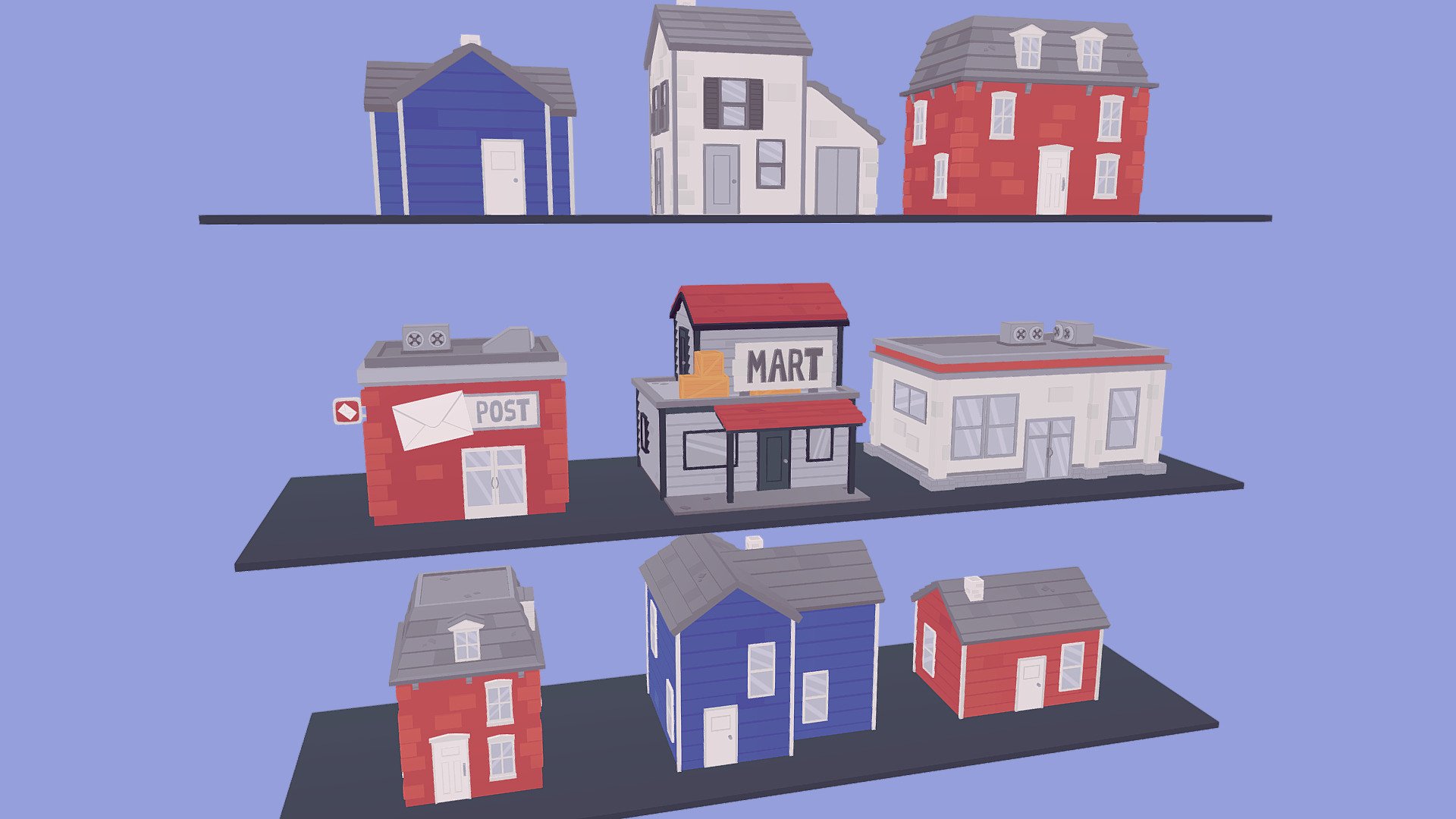 Small Town Buildings - 3D model by Tanner Niland (@tannerniland ...