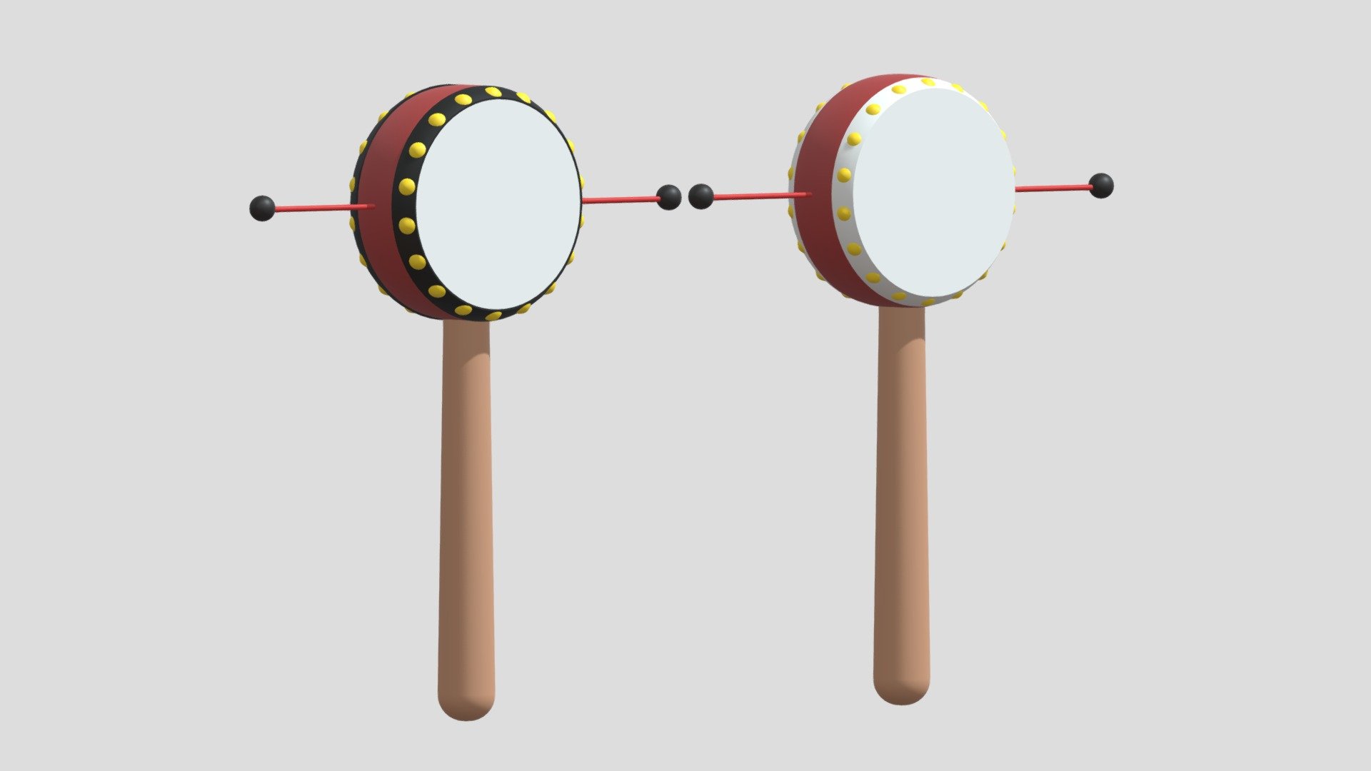 Rattle Drum Hand Shake - Buy Royalty Free 3D model by Philip Storm ...