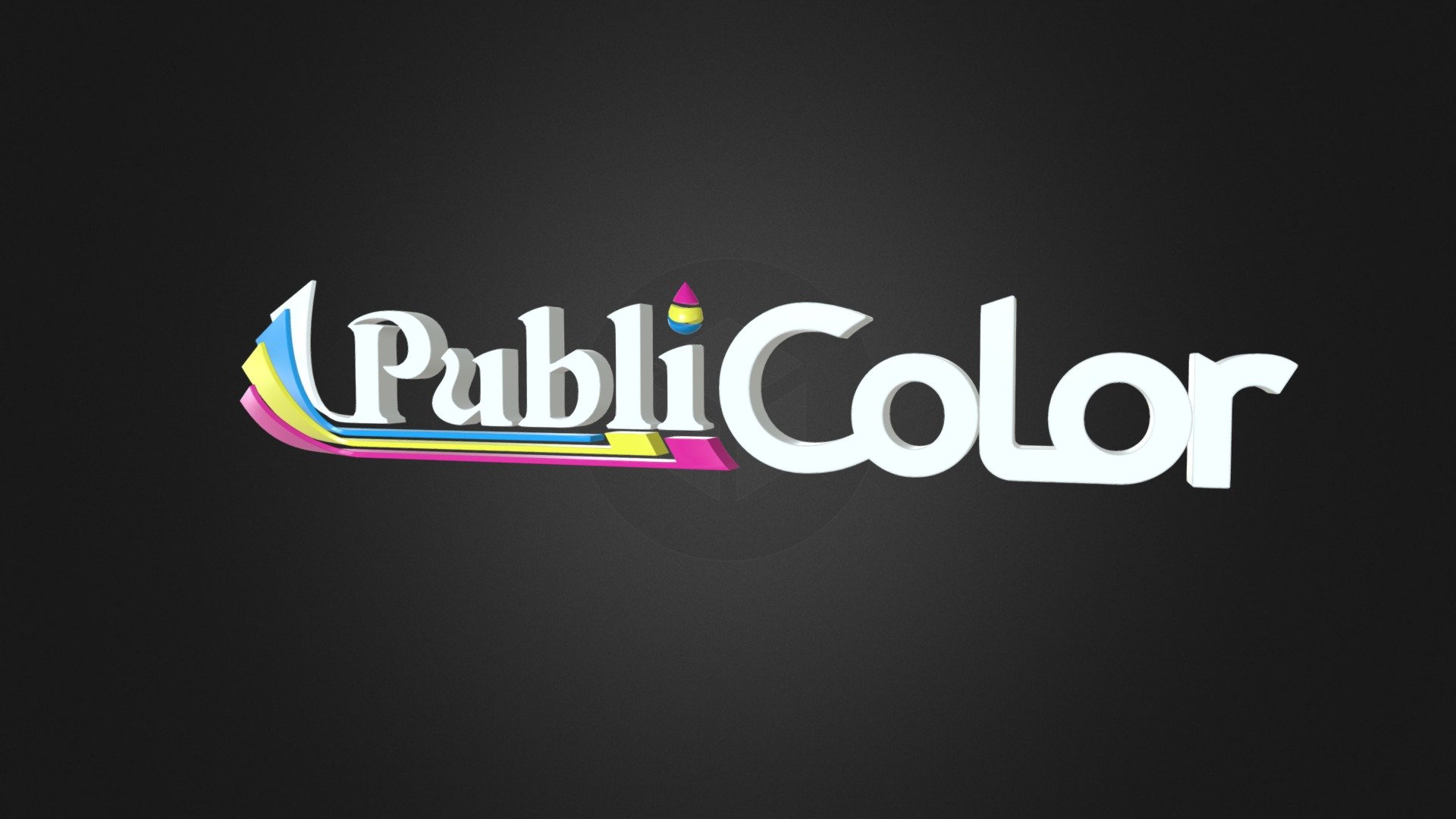 Logo PubliColor - 3D model by germanrtp [25dc4ed] - Sketchfab