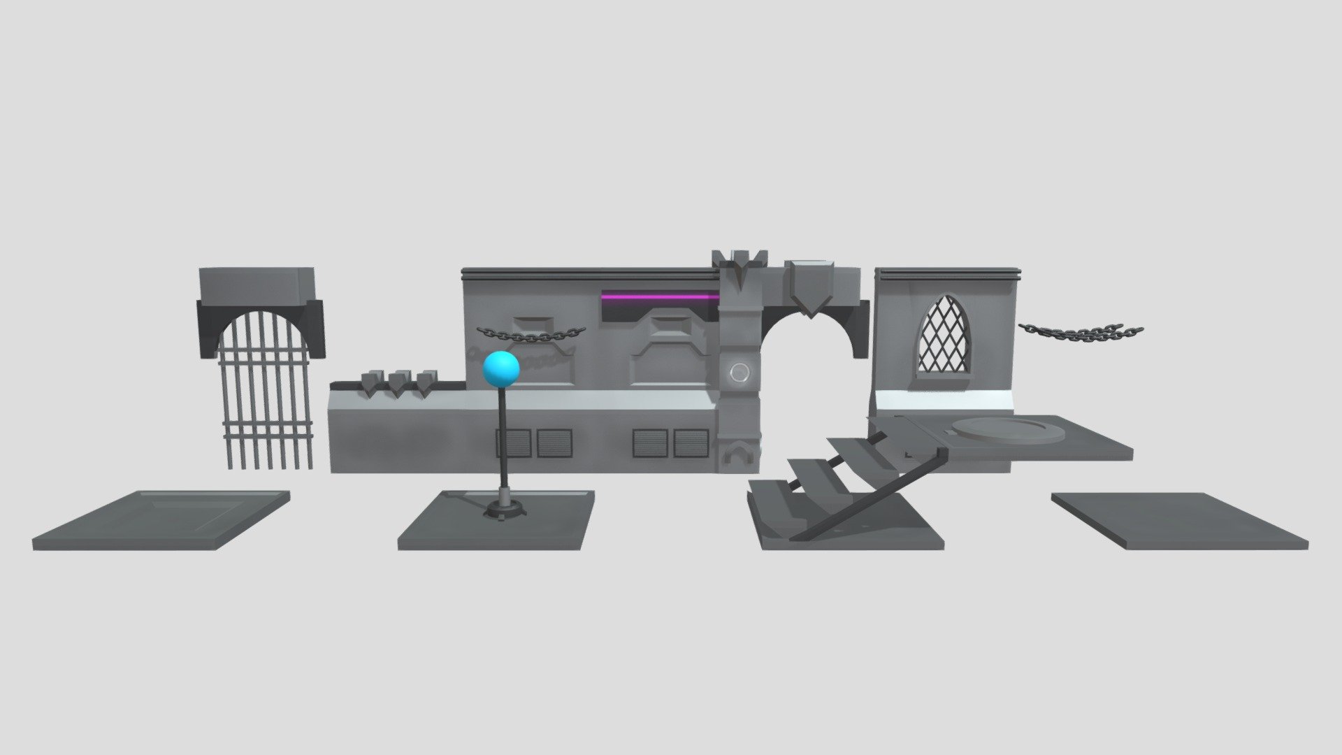Modular Sci-Fi Dungeon - 3D model by Robin J (@ScoobSter_) [25e54d4 ...