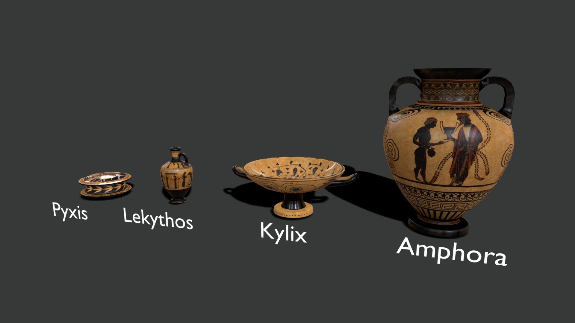 Ancient Greek Pottery - 3D model by Noah (@Noahouou) [25e7a16] - Sketchfab