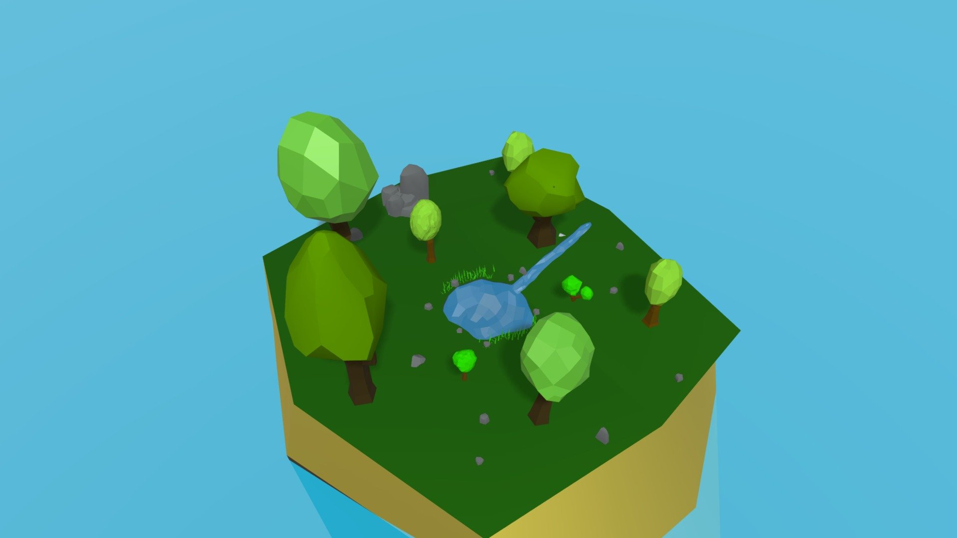 Low poly island - Download Free 3D model by alex.yefremov [25e95bd ...