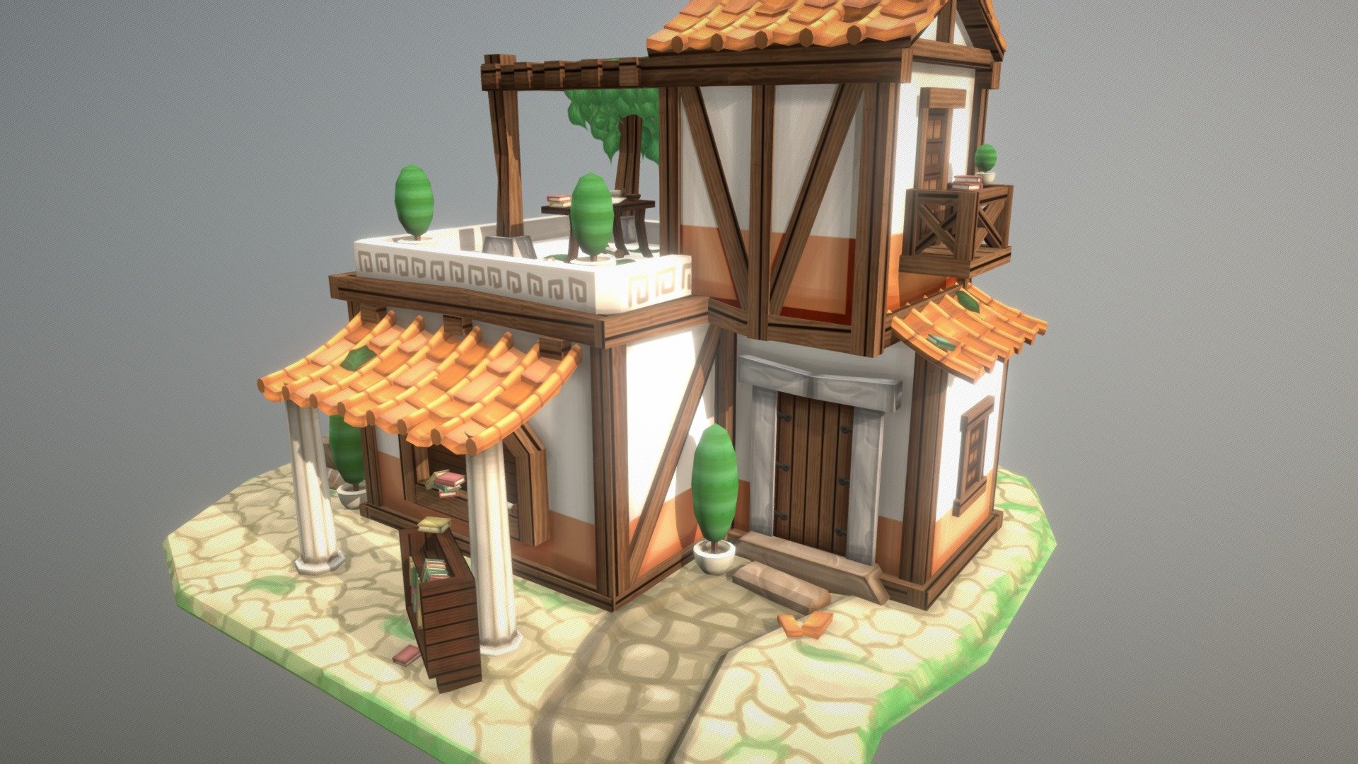 Ancient Greek book shop - Download Free 3D model by YunaOthmer [25eab08 ...