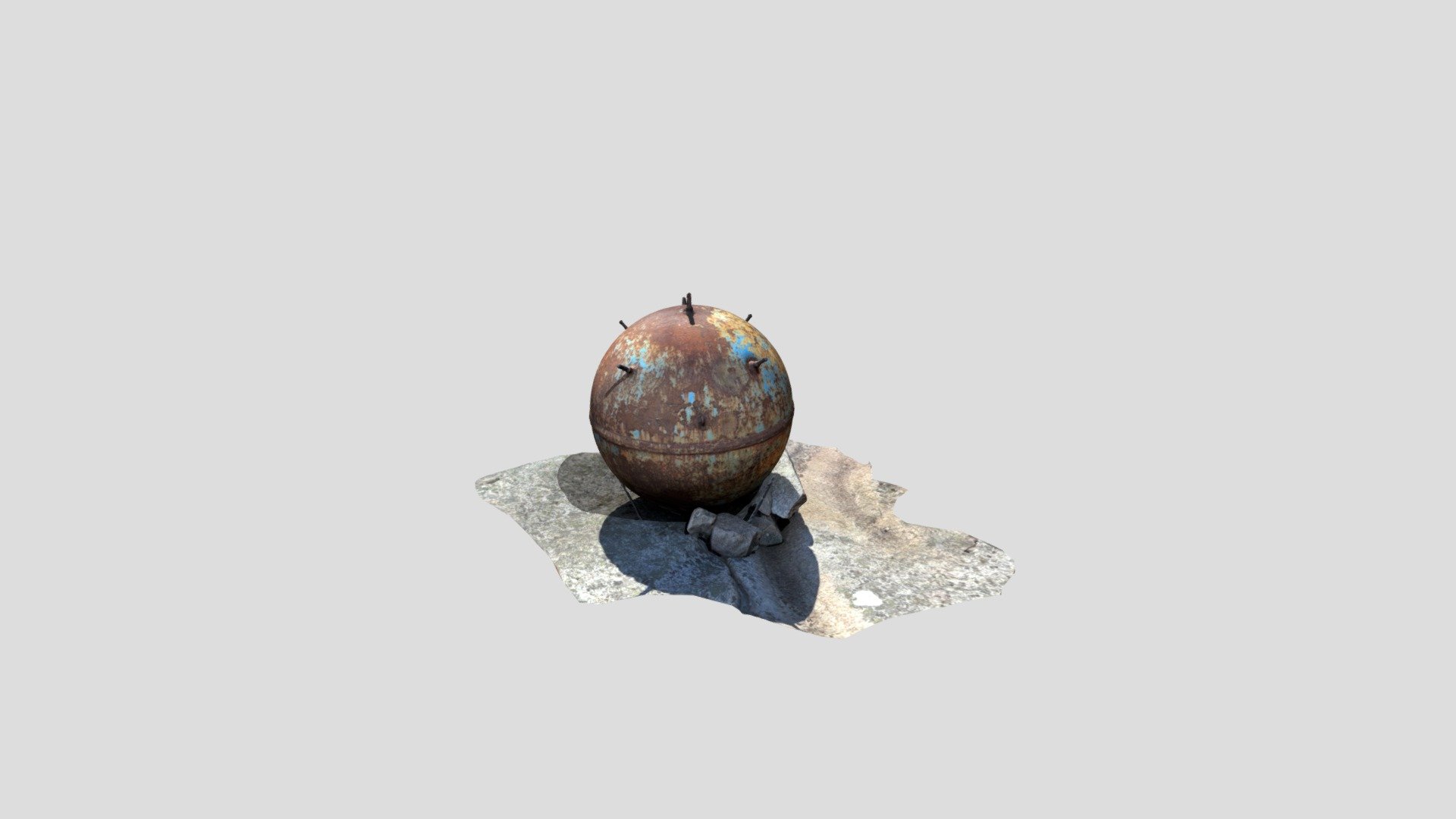 Old WW2 Sea mine (3D Scan) - 3D model by lukas125 [25ee52a] - Sketchfab