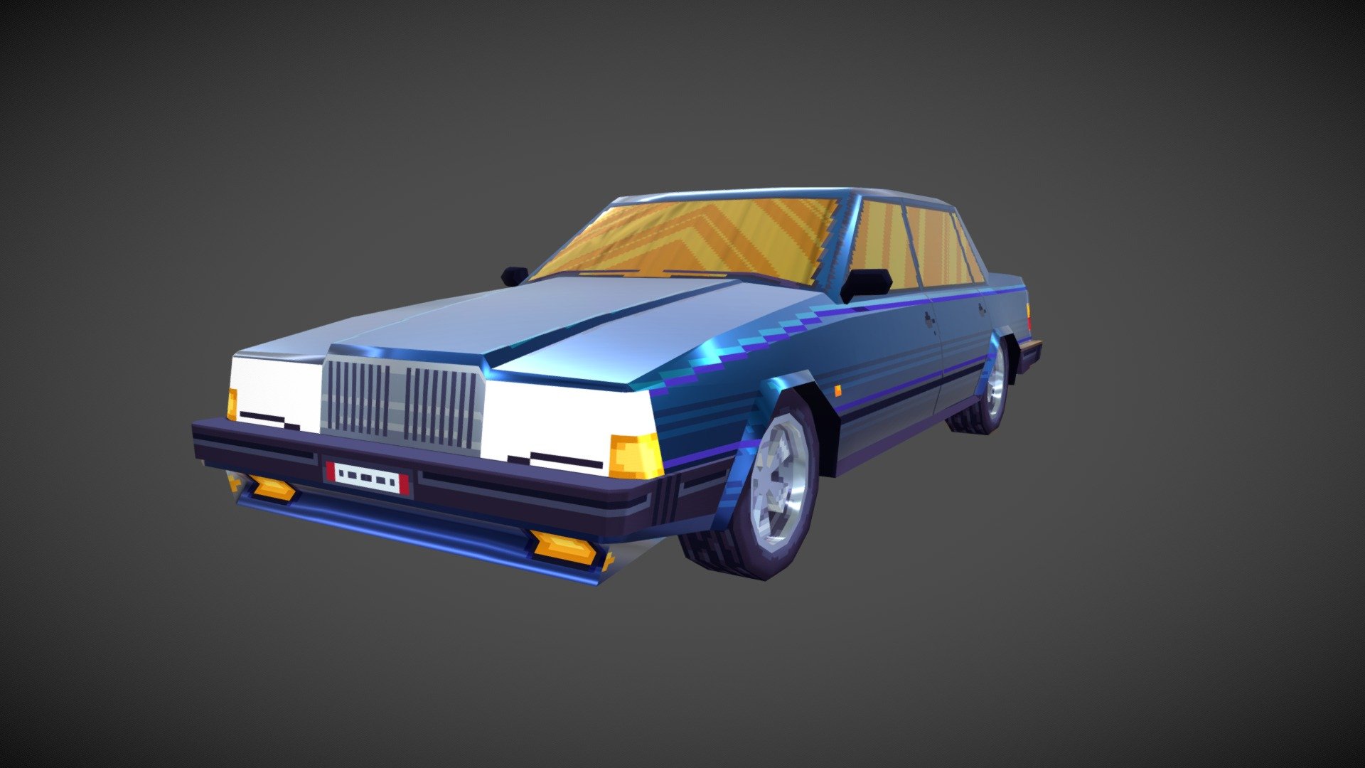 3D Pixel Car - Volvo760 (PBR) - 3D model by Jitssie [25eeb24] - Sketchfab