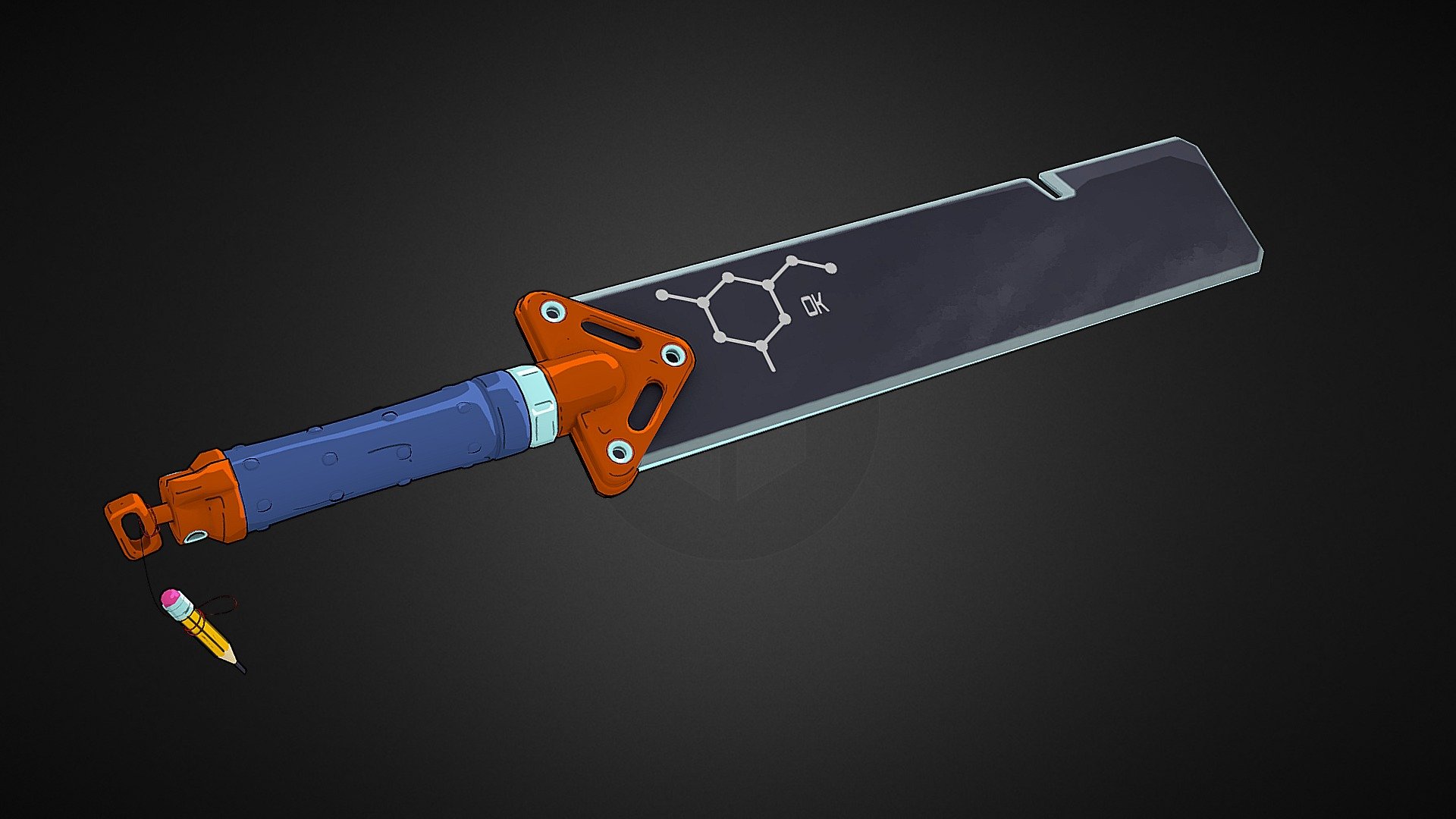 Graphite Sword - 3D model by Daniele.Balasso [25f23d9] - Sketchfab