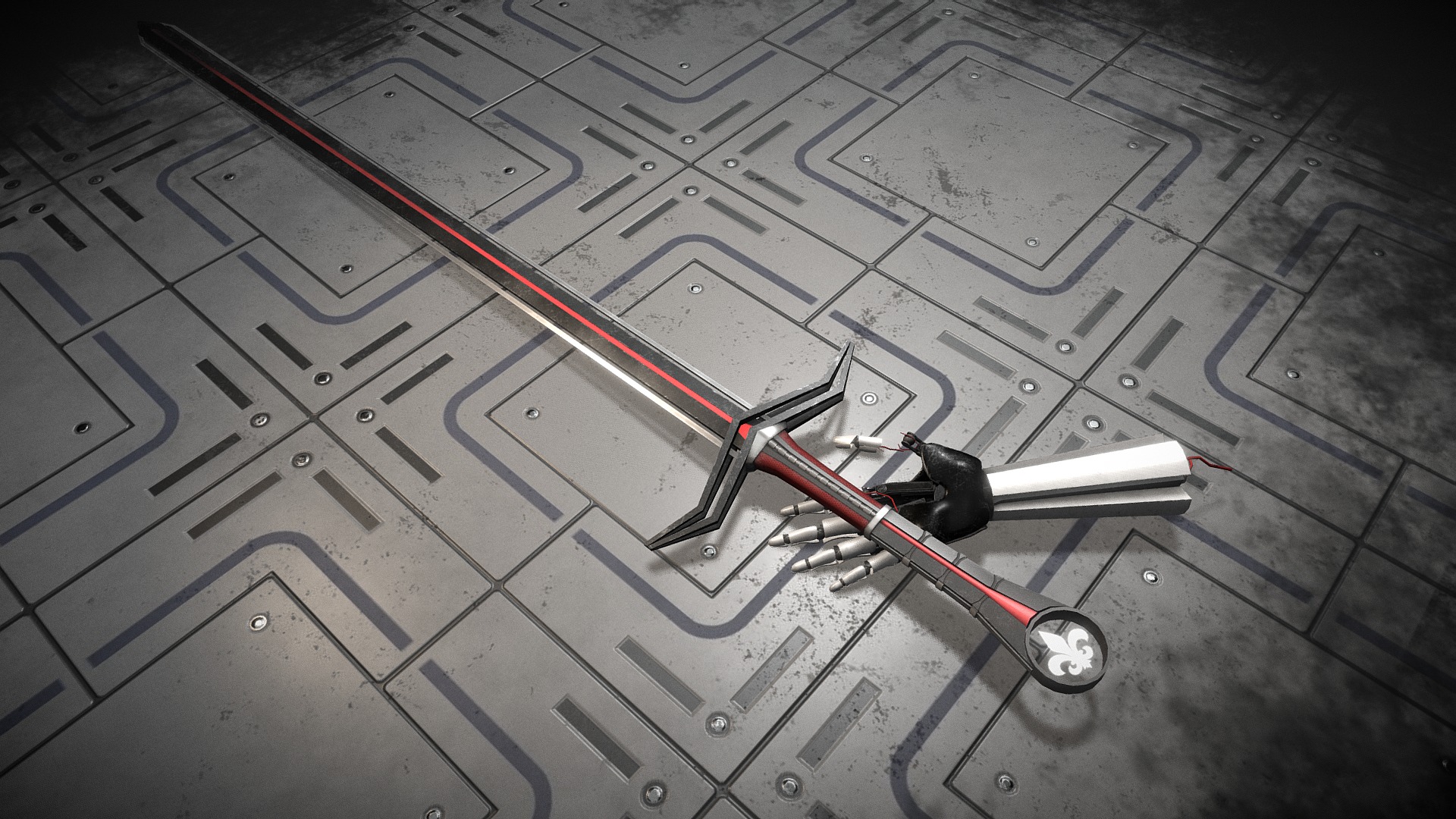 Futuristic Sword - 3D model by Giordani_Mathieu [25f50ed] - Sketchfab