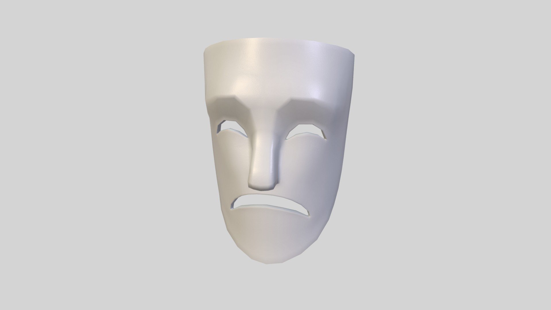 Theater Sad Mask - Buy Royalty Free 3D model by bariacg [25fb1da ...
