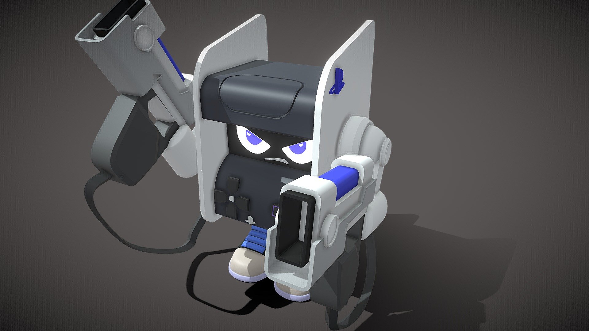 ps5 themed character - Download Free 3D model by Tetra (@Tetraart ...