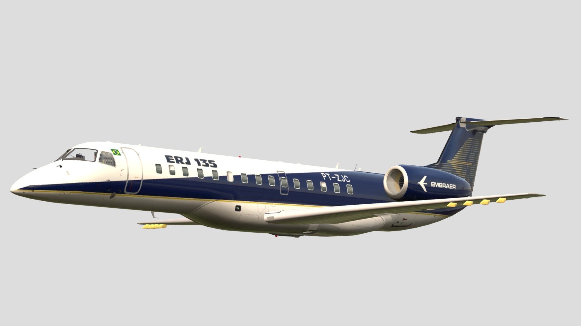 Embraer ERJ-135 - Download Free 3D model by OUTPISTON [25fdc7d] - Sketchfab