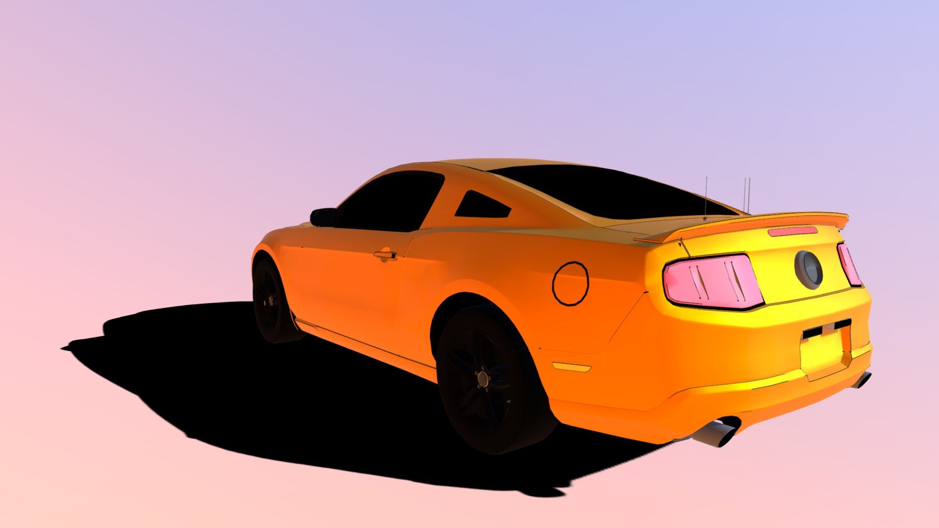 Unmarked Ford Mustang - Download Free 3D model by David_Holiday ...