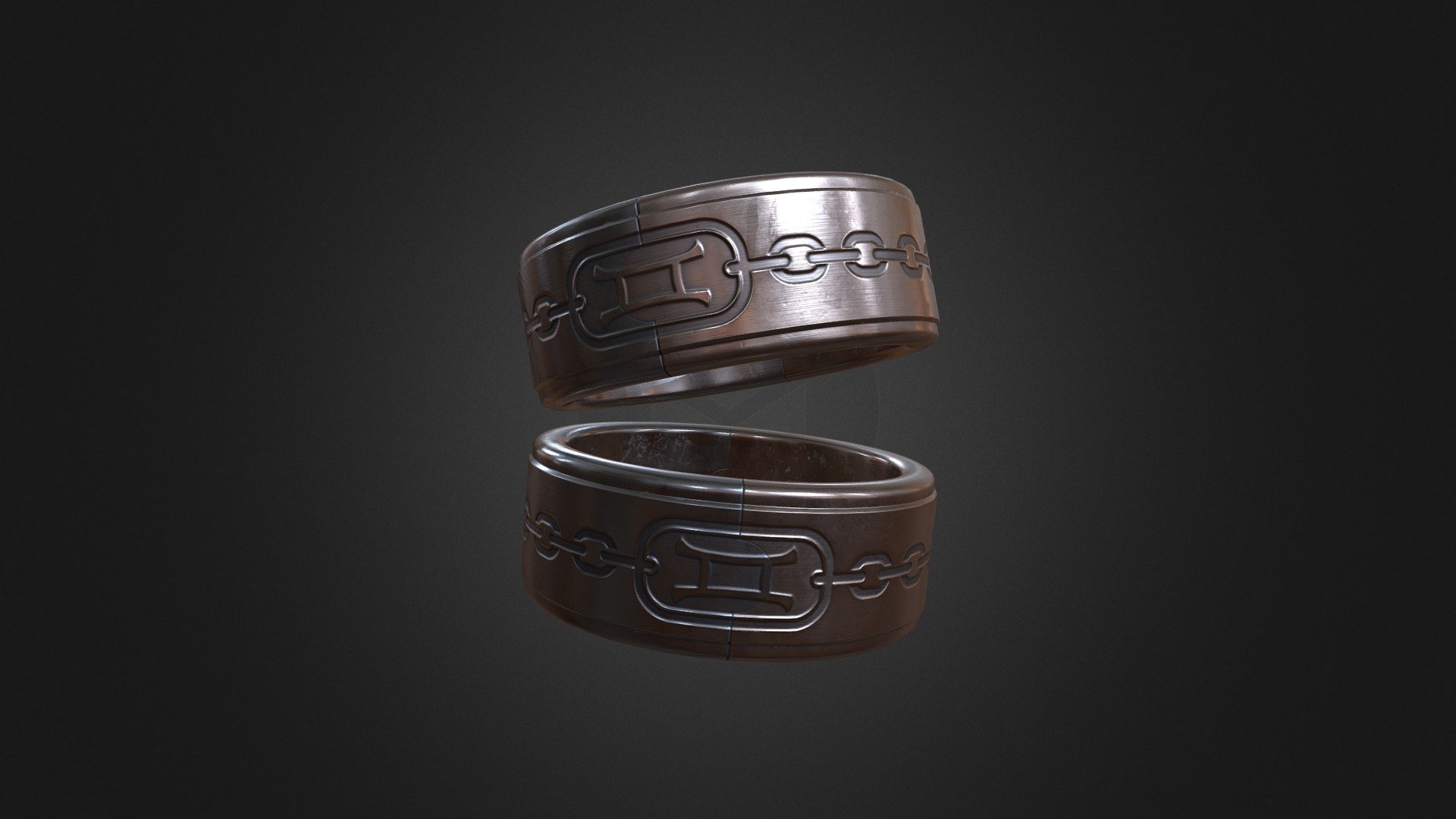 Twin Rings, Upgraded - 3D model by tonken [25fe0de] - Sketchfab