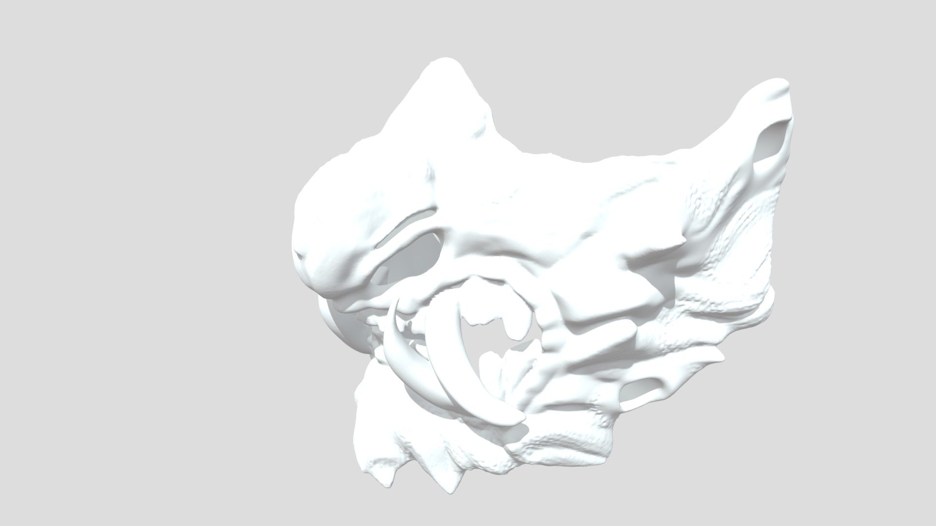 Refined Fu Dog Oni Mask - 3D model by alfrancism [2600bfa] - Sketchfab