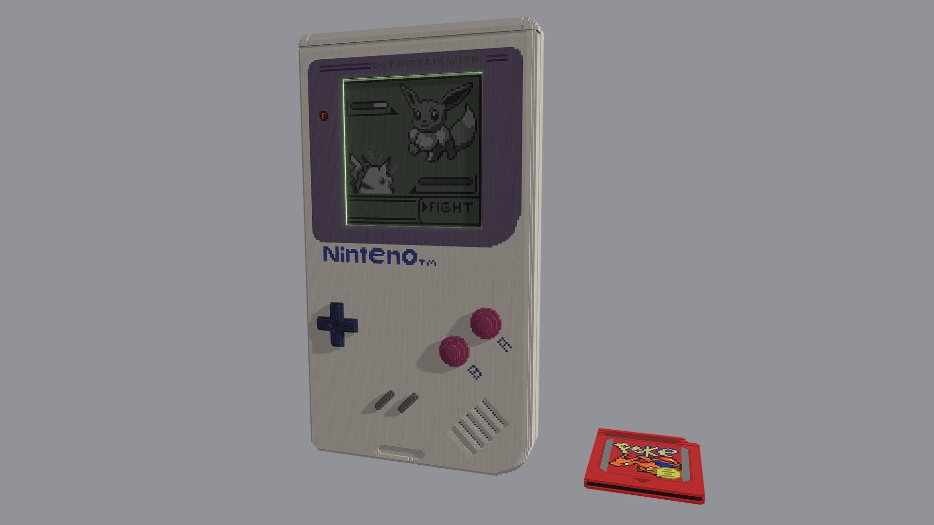 Game Boy Voxel - 3D model by Yoav-Bensadoun (@Yoyoav) [2603a47] - Sketchfab