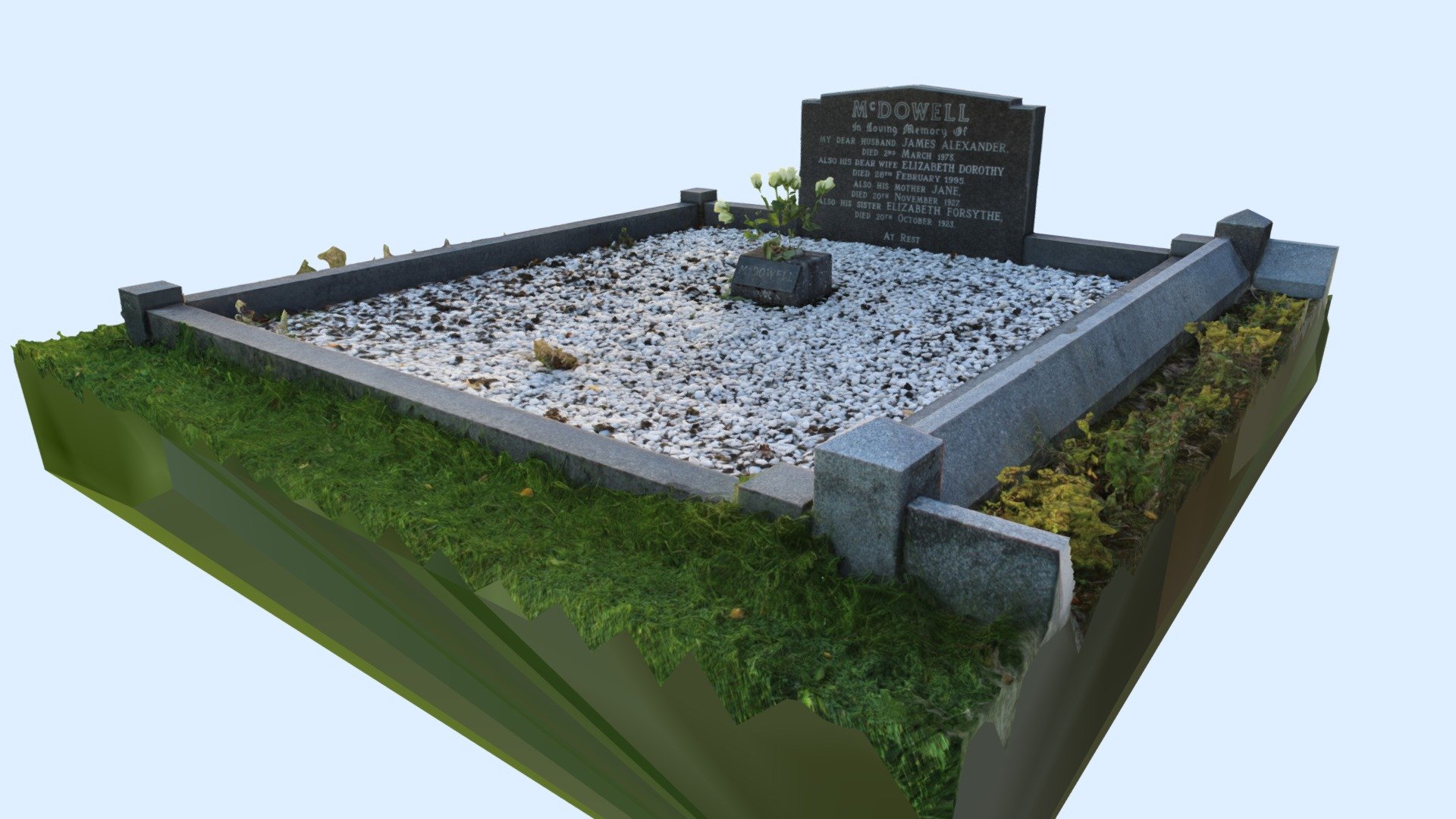 McDowell Family Plot - 3D model by Bob Currie (@mooreheadmodels) [2603d81] - Sketchfab