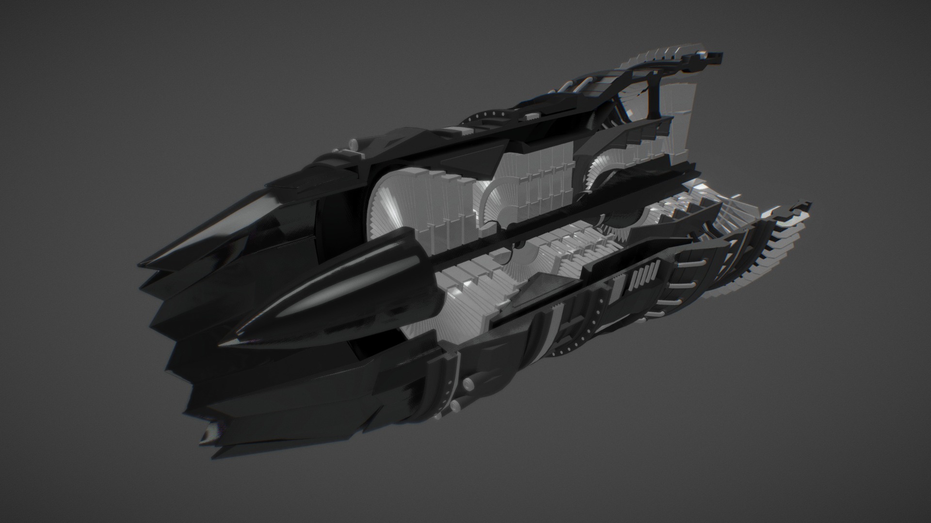 Jet engine - cross section - 3D model by Meg.A.Byte (@megabyte ...