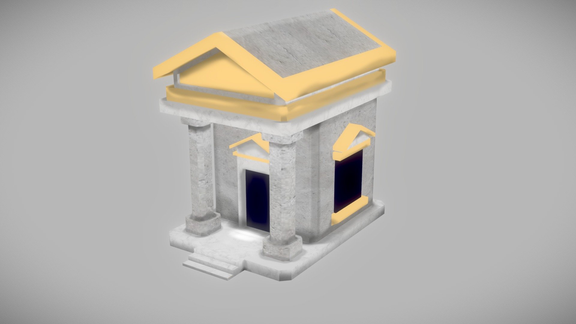 Low Poly Bank - Download Free 3D model by ModelMode [260f75a] - Sketchfab