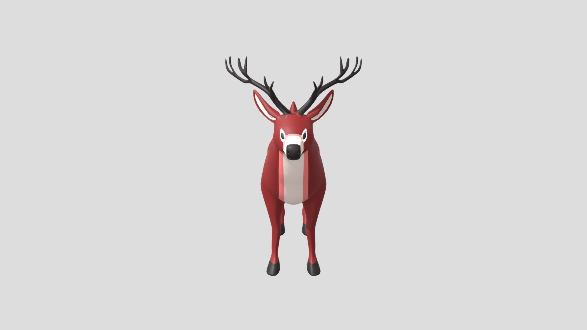 handsome deer - 3D model by prasert1311 [260fbfc] - Sketchfab