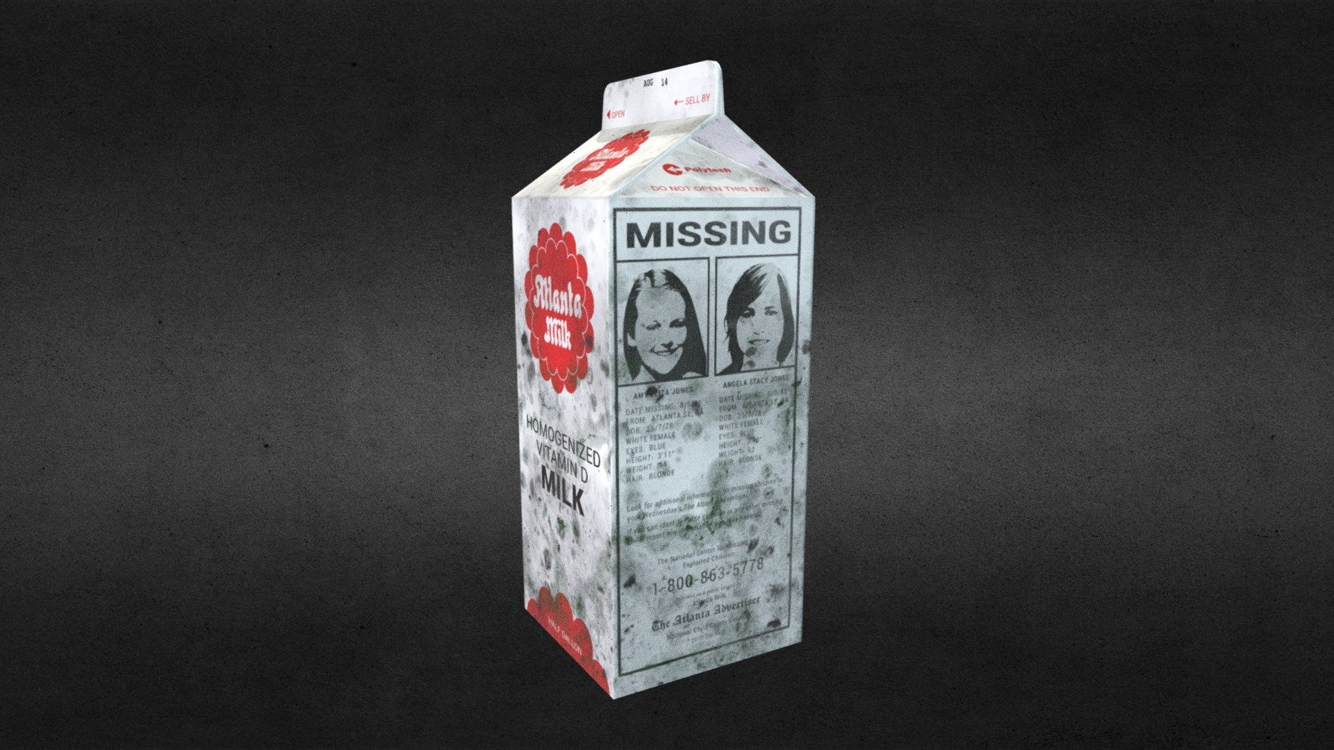 Milk Carton Closed (Mouldy) - Game Asset - 3D model by Rhianna Carr ...