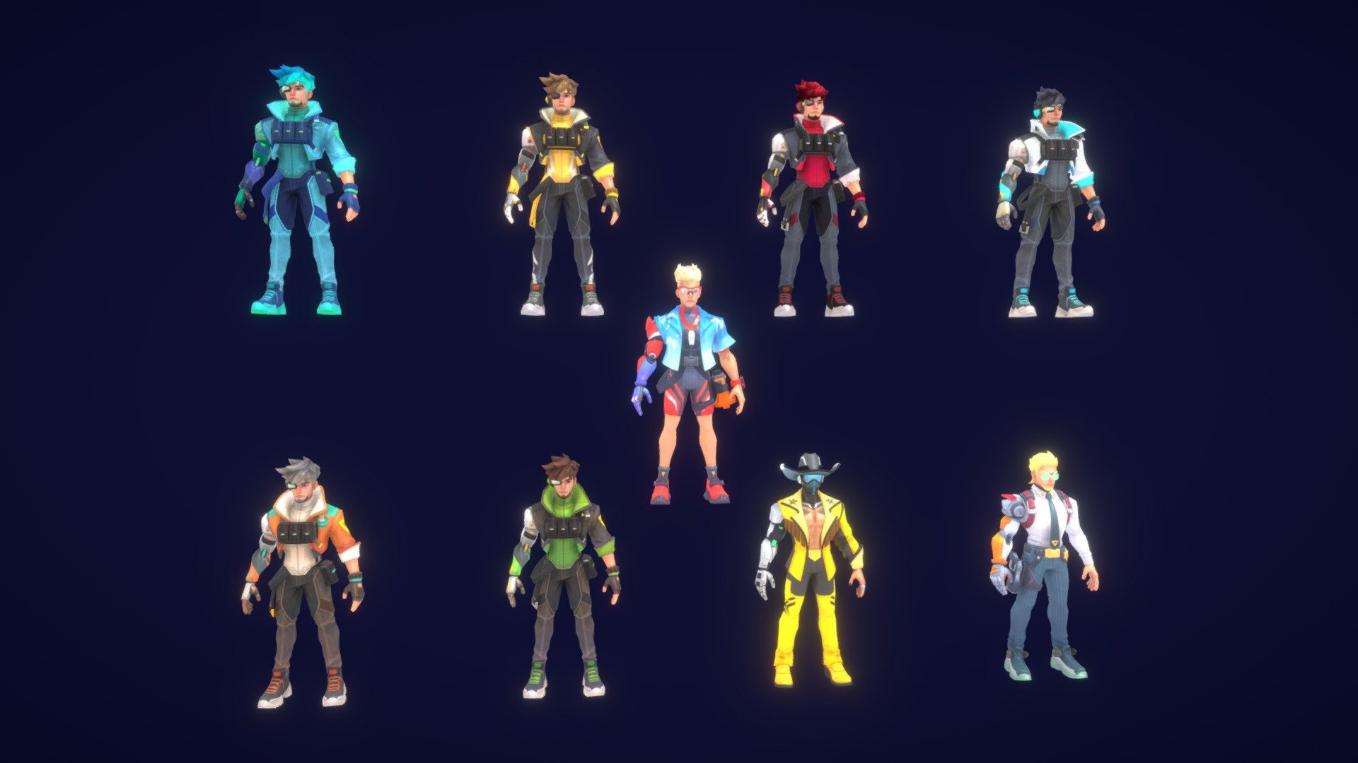 Adventure players characters - Buy Royalty Free 3D model by Luna Studio ...