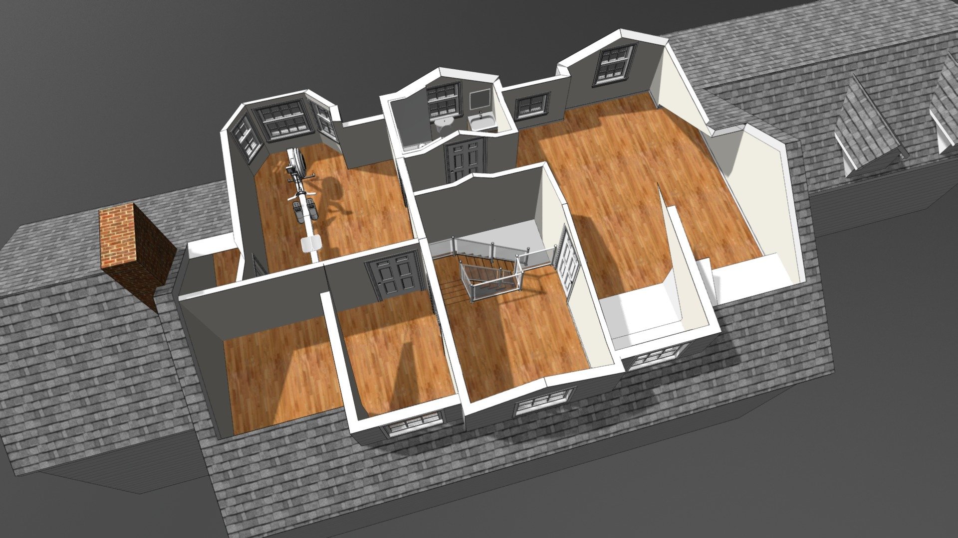 Attic Renovation - 3D model by Jim Morris (@jmorrisarch) [26138b6 ...