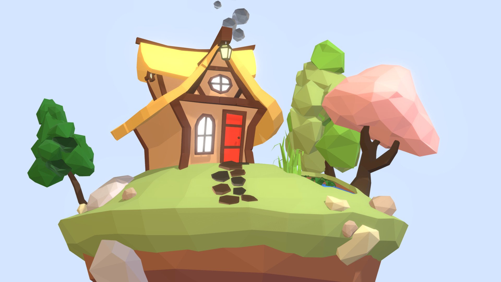 Low Poly House - 3D model by sebferran [261b716] - Sketchfab