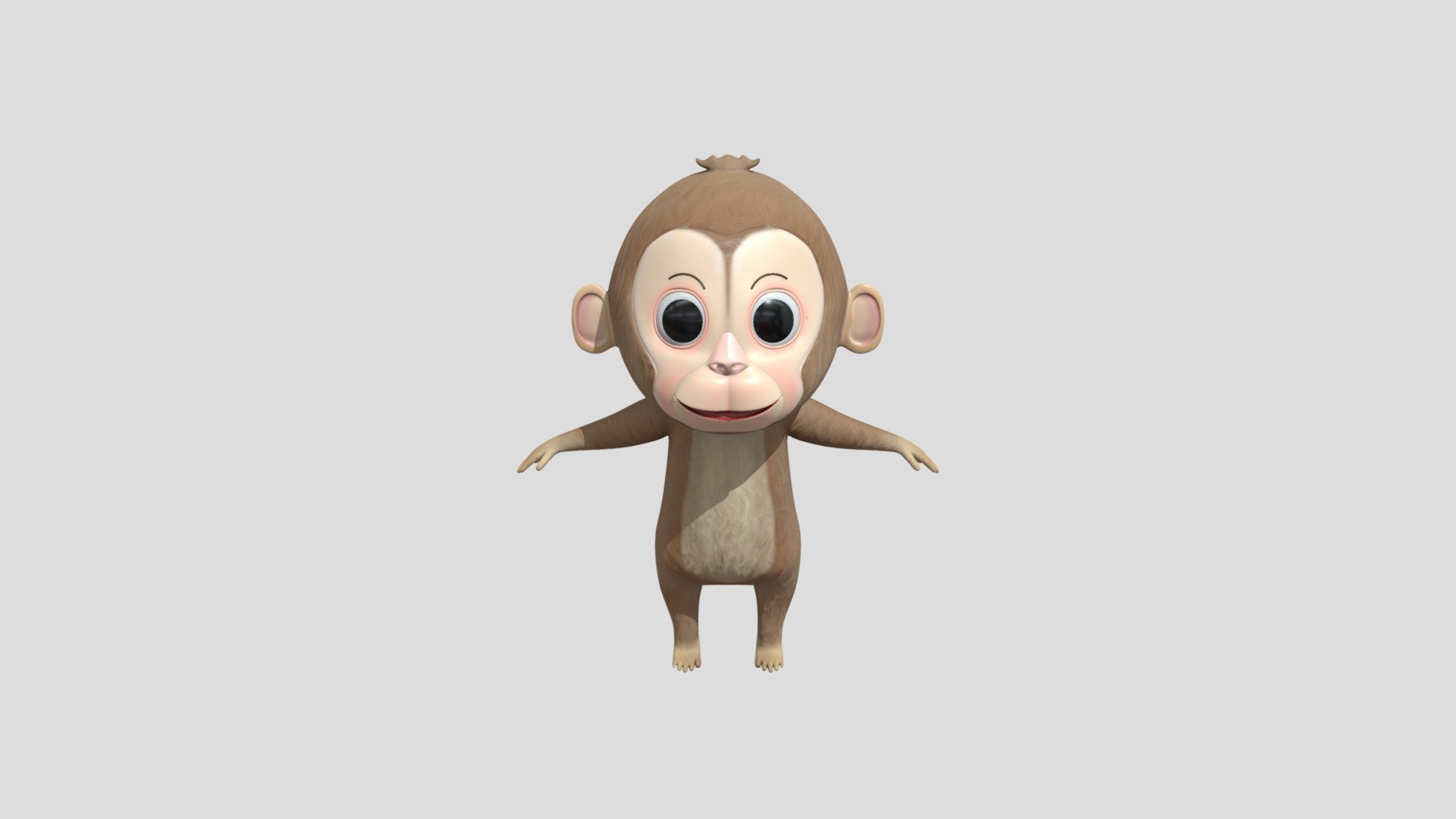 Monkey Character - 3D model by Thamarai Kanimozhi (@thamarai.kanimozhi ...