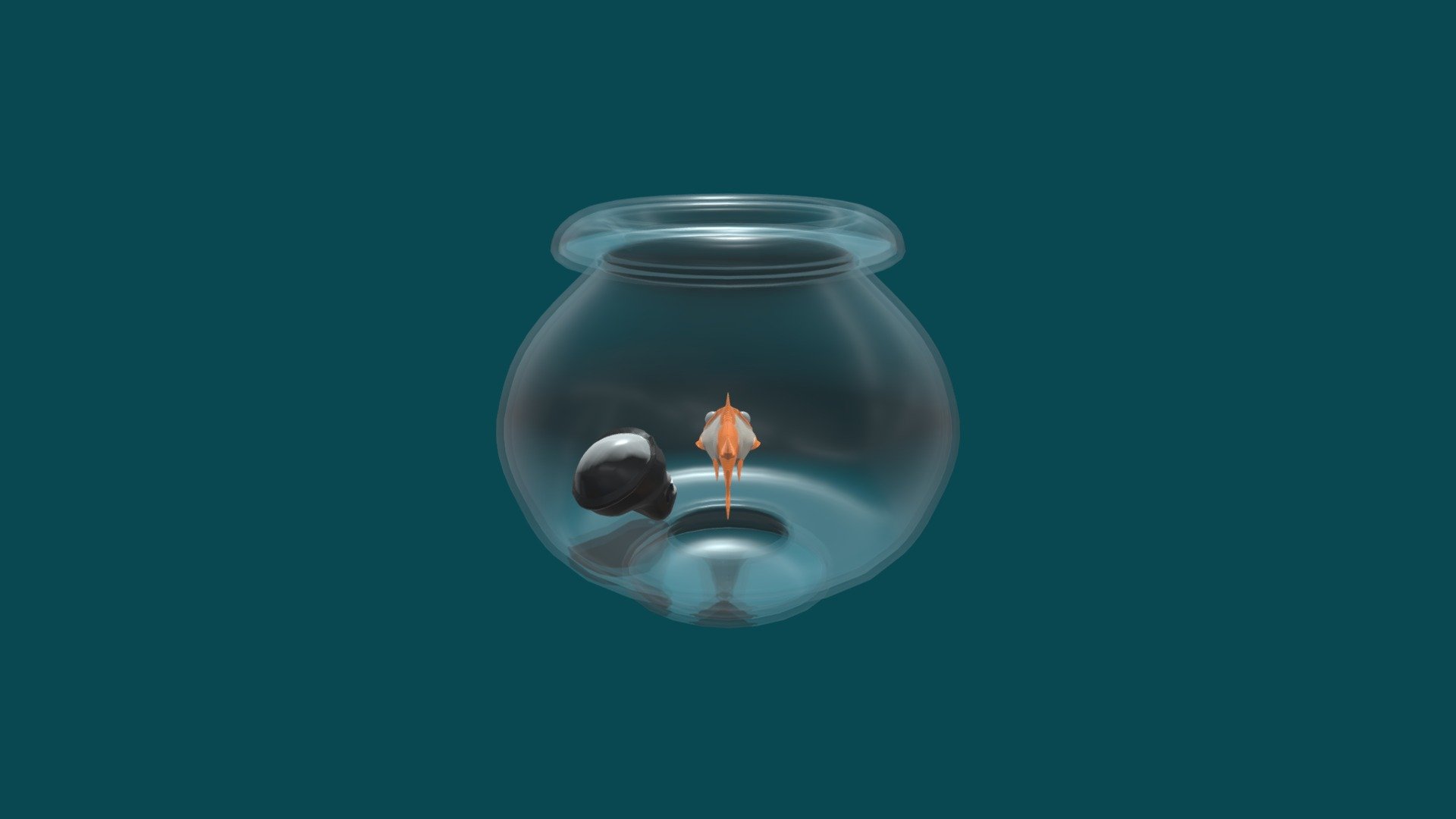 Textured Fish Bowl and Skull - 3D model by SmilingDread04 [261c839 ...