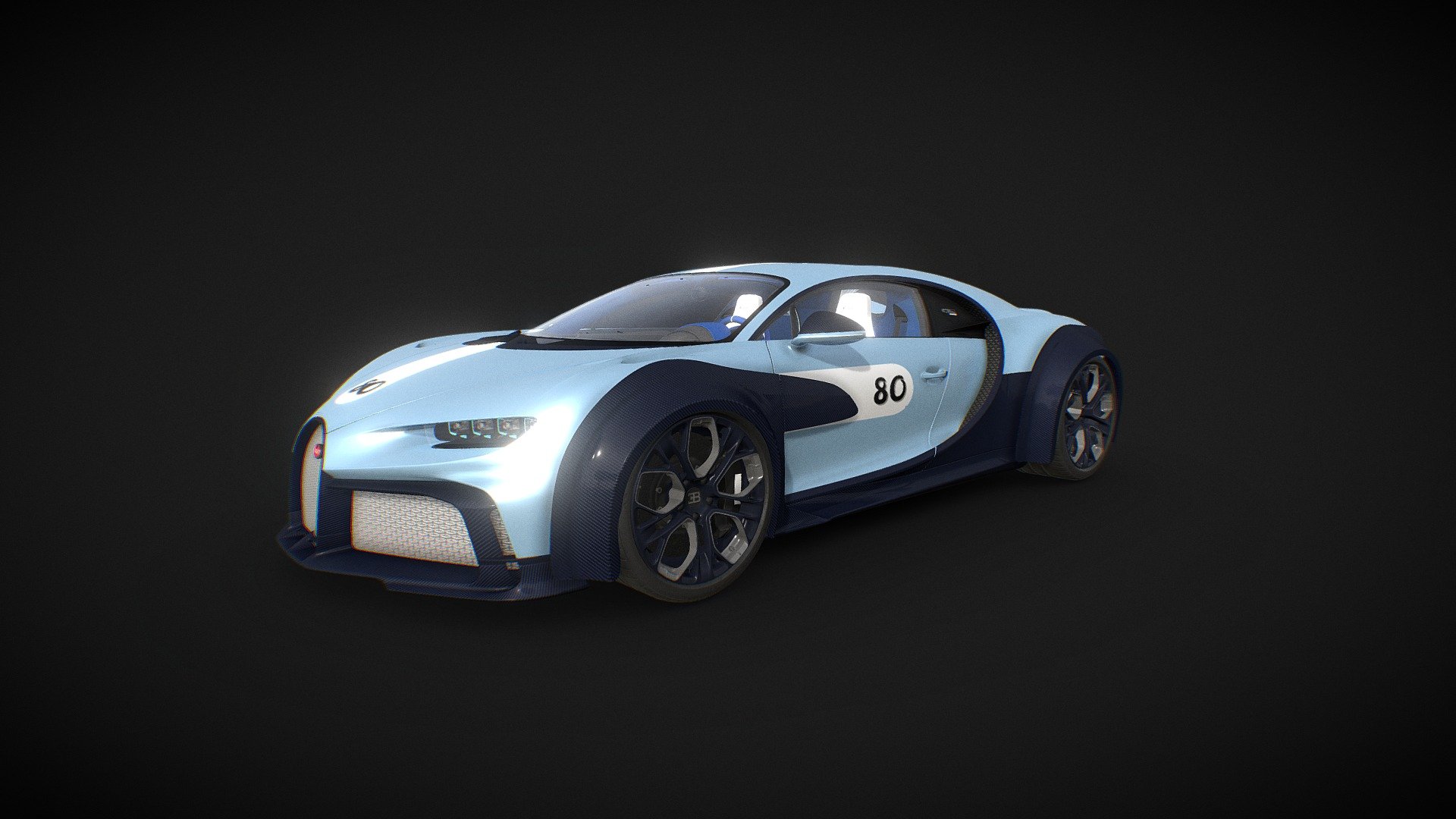 Bugatti Chiron Profilee Widebody (80 Followers) - Download Free 3D ...