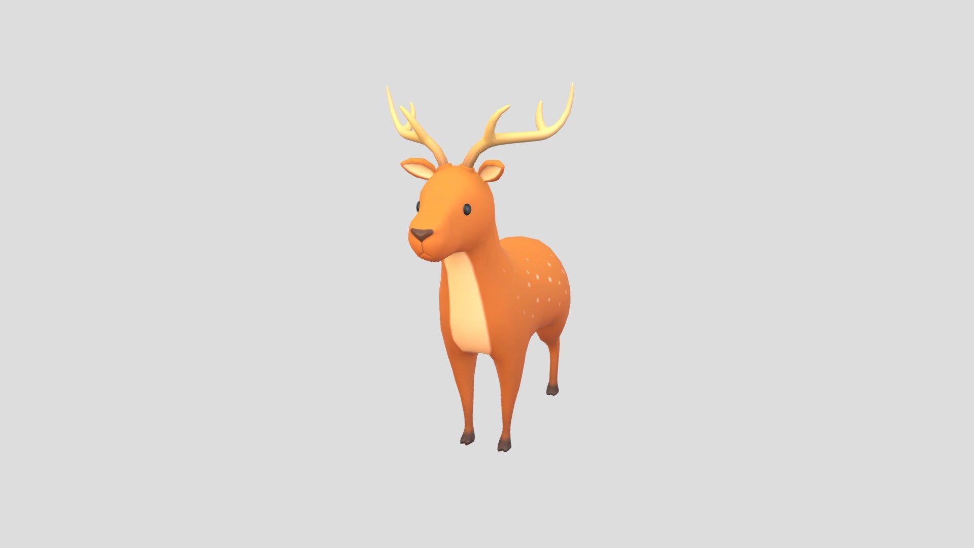 Cartoon Deer - Buy Royalty Free 3D model by bariacg [262207c ...