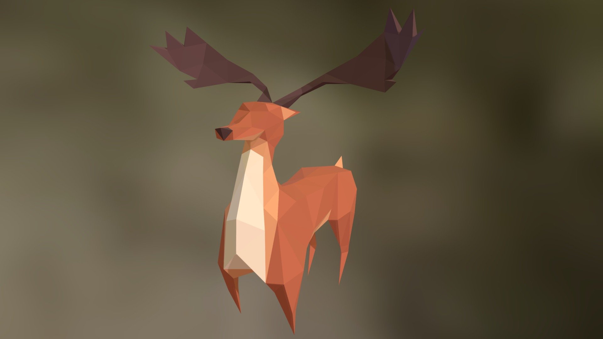 Low Poly Moose - 3D model by pottsab [262269a] - Sketchfab