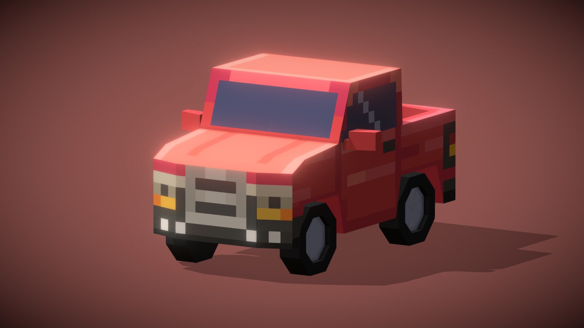Truck Pixel Art - 3D model by madbits [262315d] - Sketchfab
