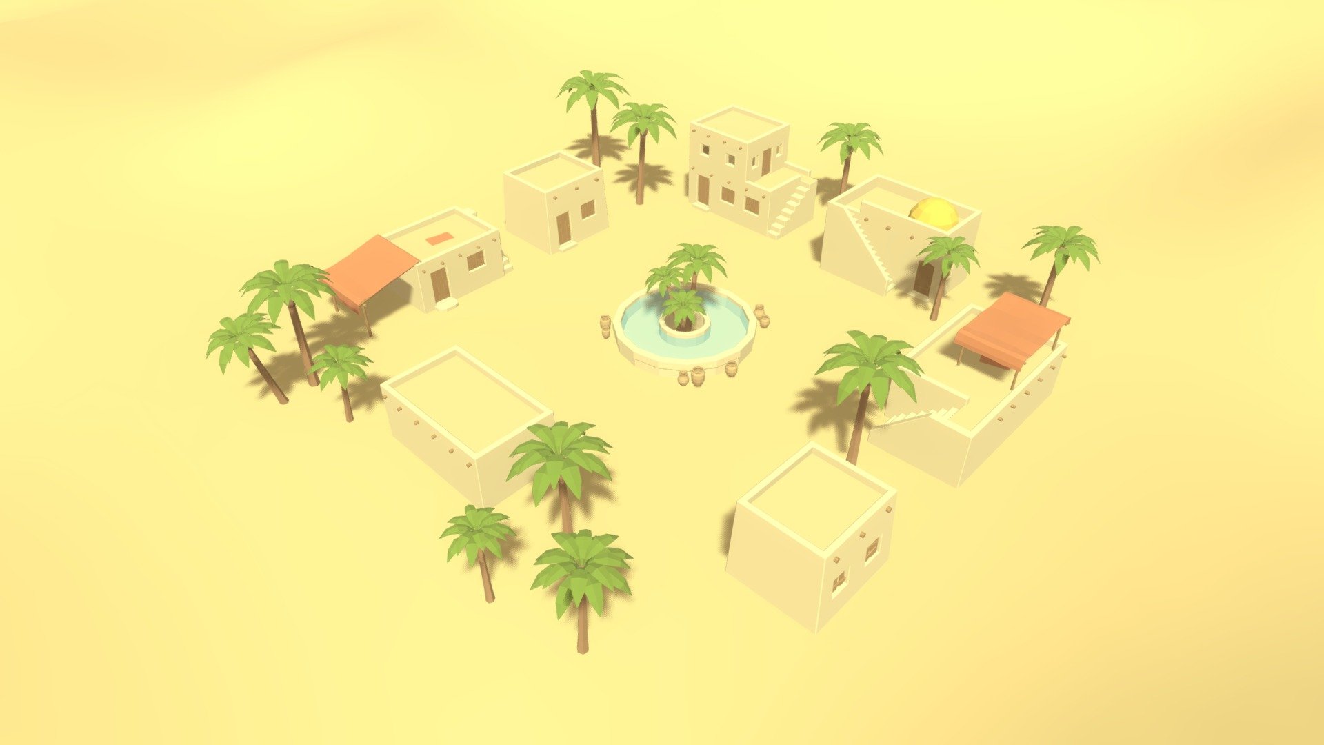 Low Poly Desert Village - 3D model by POLY RONIN (@polyronin) [2624d02 ...