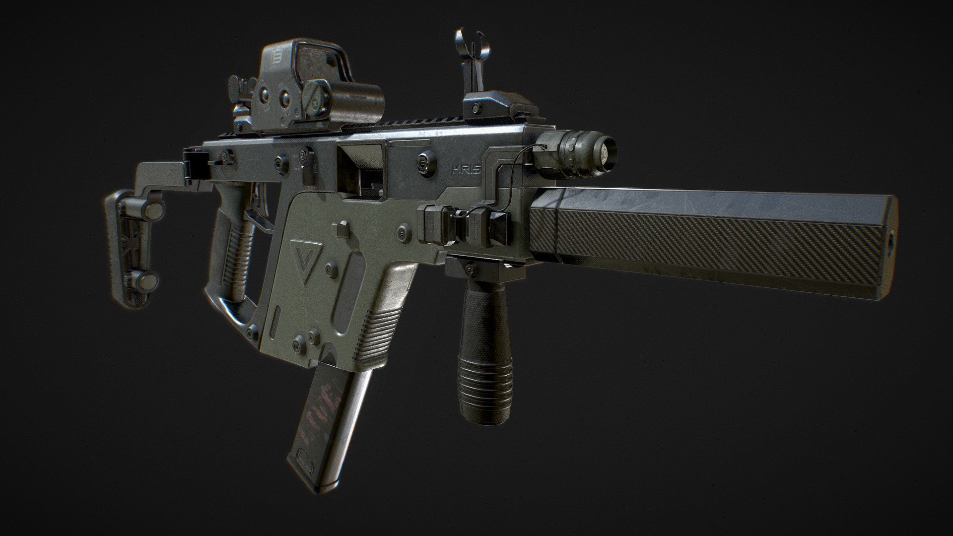 Kriss Vector + EOTech Holosight (High Poly) - 3D model by Ethan ...