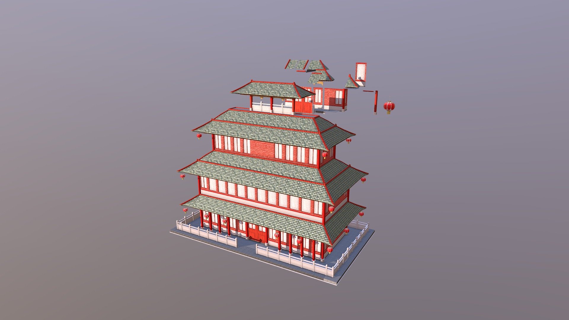 Old Eastern Building - 3D model by Eddy_N. [262ad74] - Sketchfab