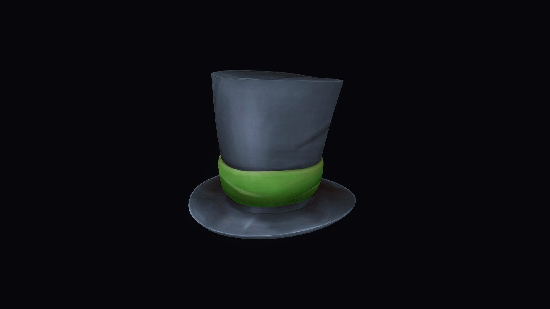 Stylized hand painted top hat - Download Free 3D model by levelonesucks ...