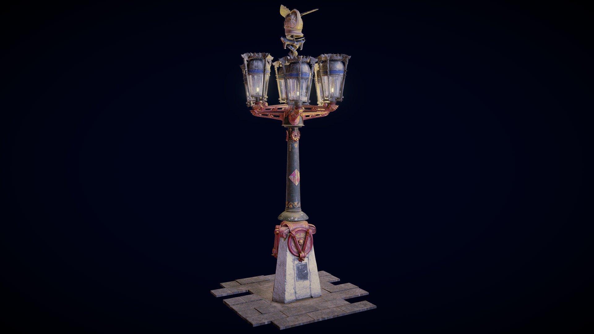 Lamppost - 3D model by Varun Sonti (@gd50varun) [262f619] - Sketchfab